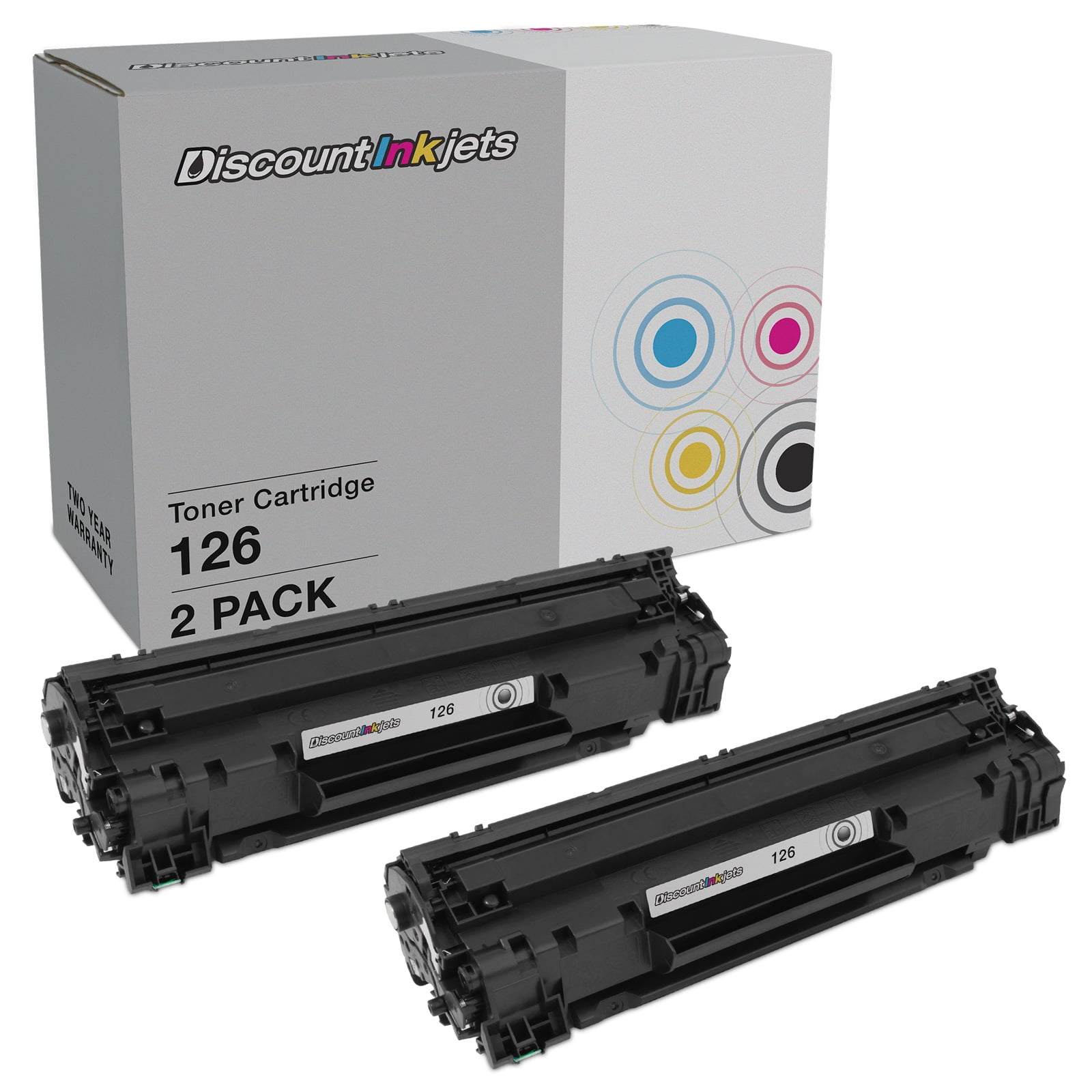 DI Compatible Toner Cartridge Replacements for Canon 126 (Black, 2-Pack ...