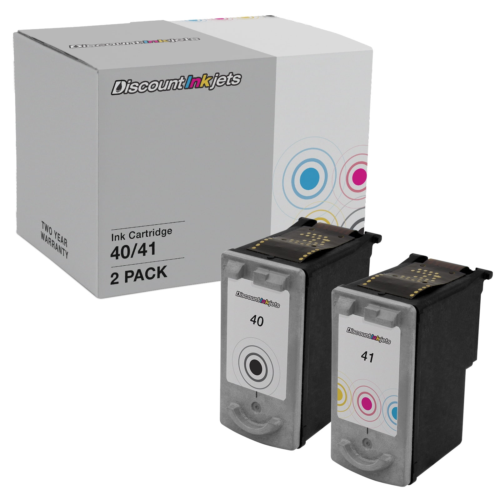 DI Ink Cartridge Replacement for Canon PG-40 CL-41 (1 Black, 1 Color, 2pk) Compatible with Canon ...