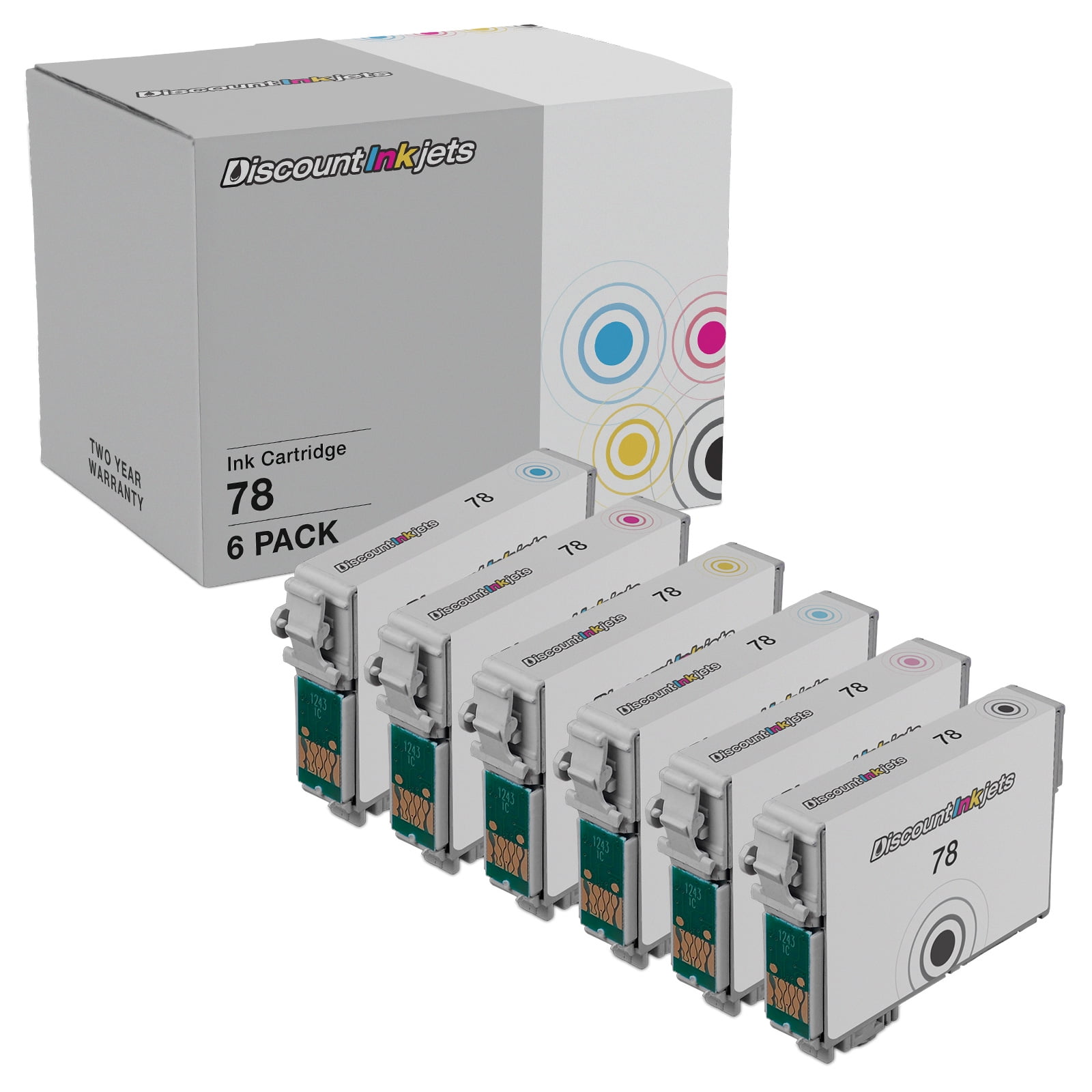 DI Ink Cartridge Replacement for Epson 78 T078 (Multi Color 6-Pack Set ...