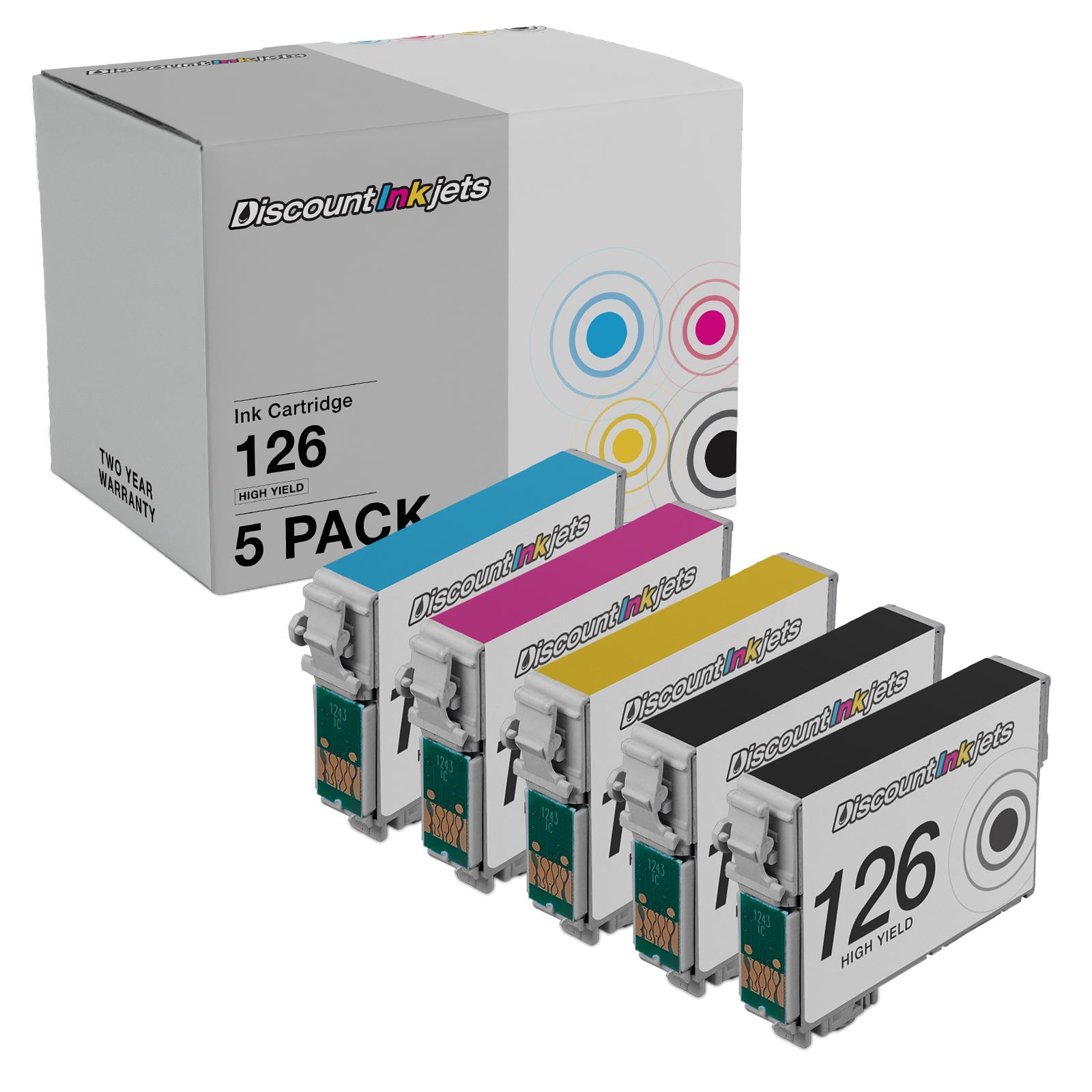 DI Ink Cartridge Replacements for Epson 126 HY (Combo Set, 5 pack ...
