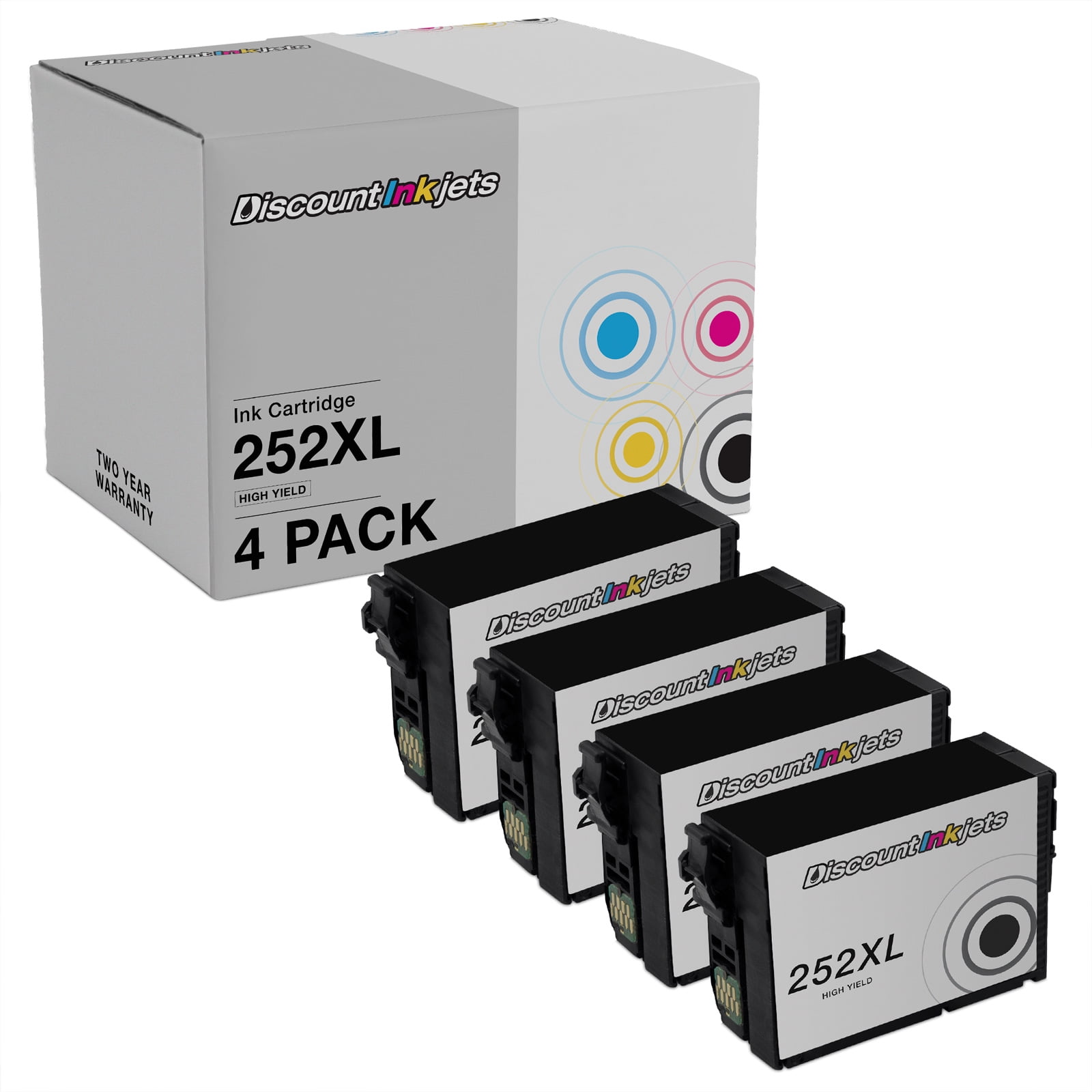 DI Ink Cartridge Replacements for Epson 252 252XL T252XL120 HY Black 4 ...