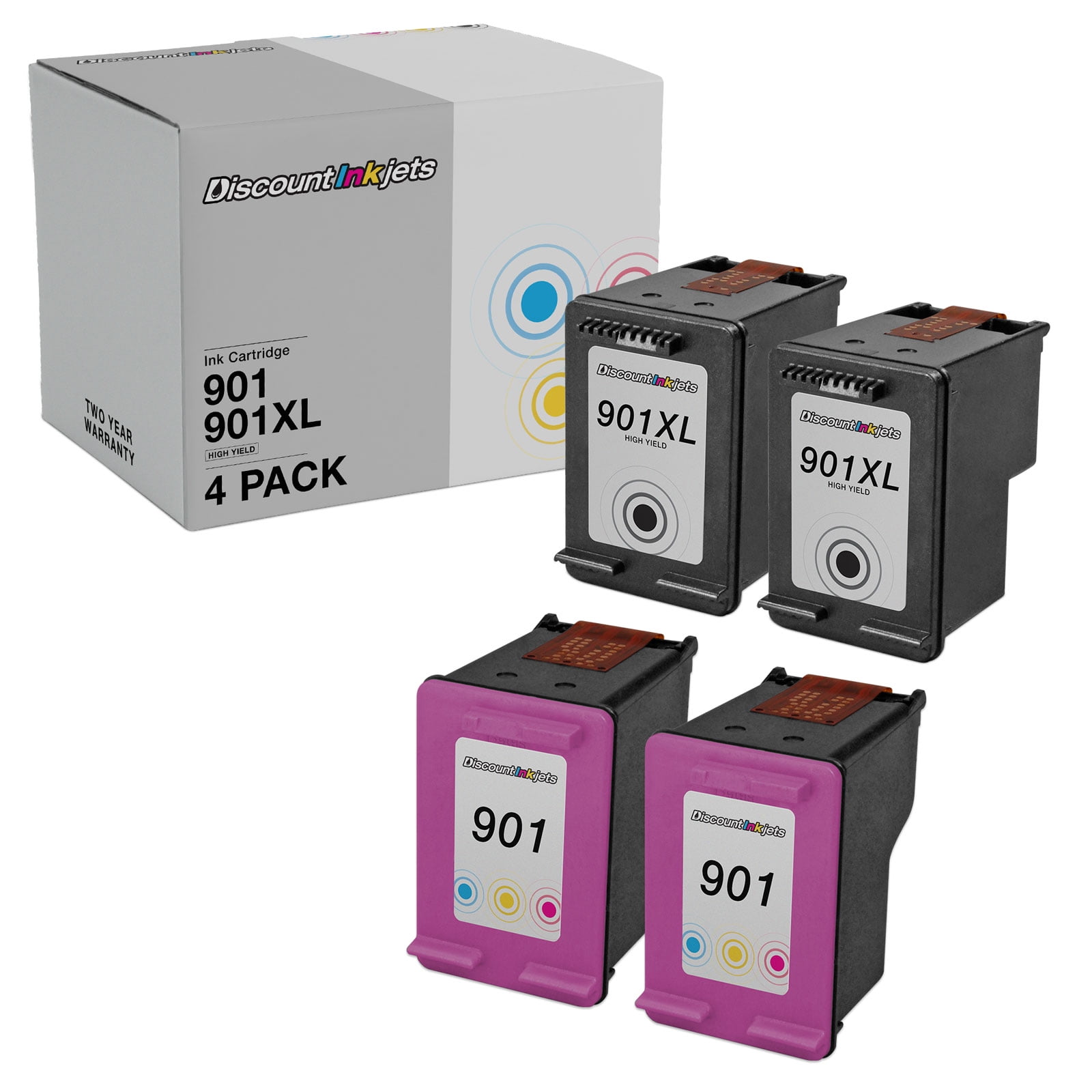 DI Ink Cartridge Replacements for HP 901XL 4pk HY Compatible Model: HP ...