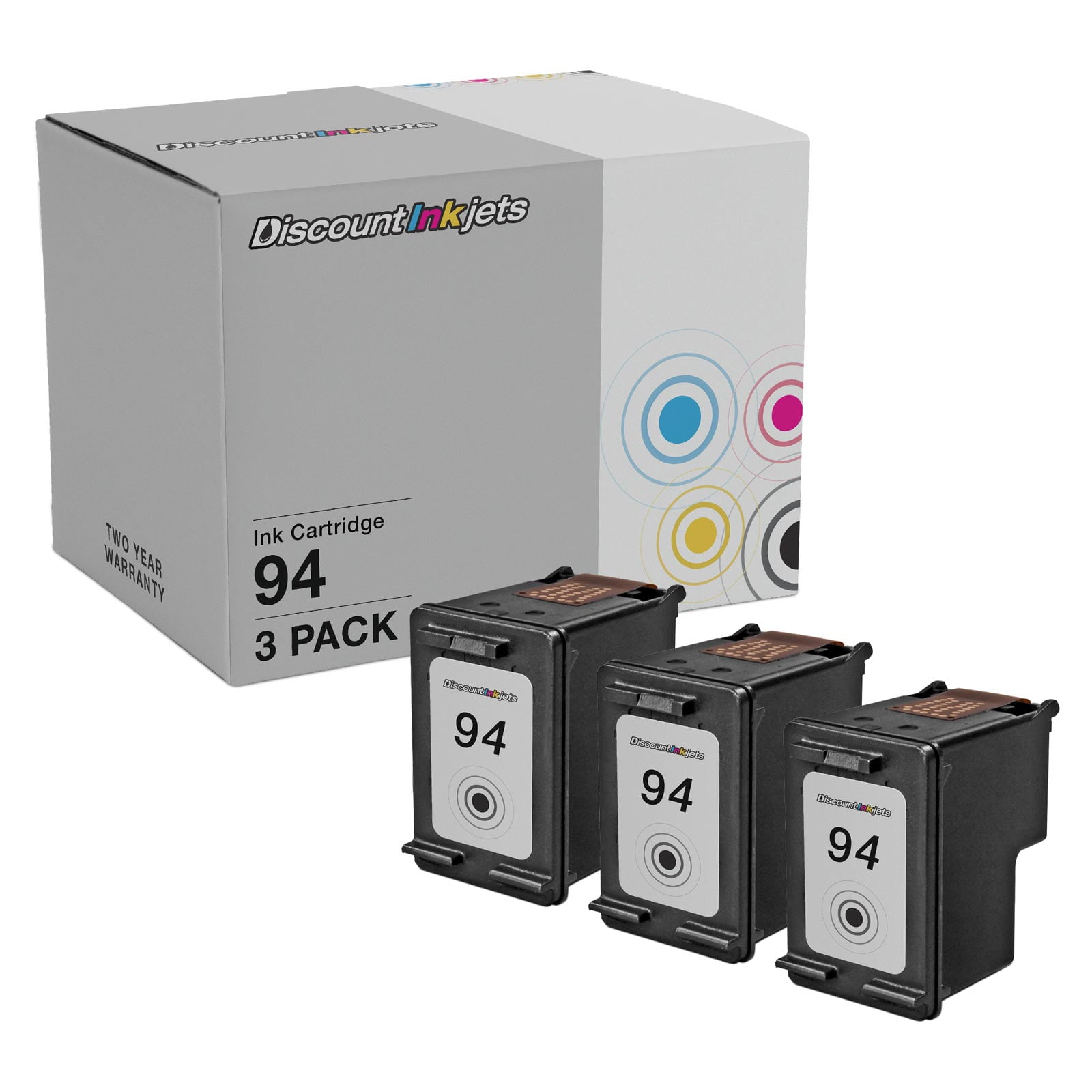 DI Ink Cartridge Replacements for HP94 C8765WN 3pk Black Compatible ...