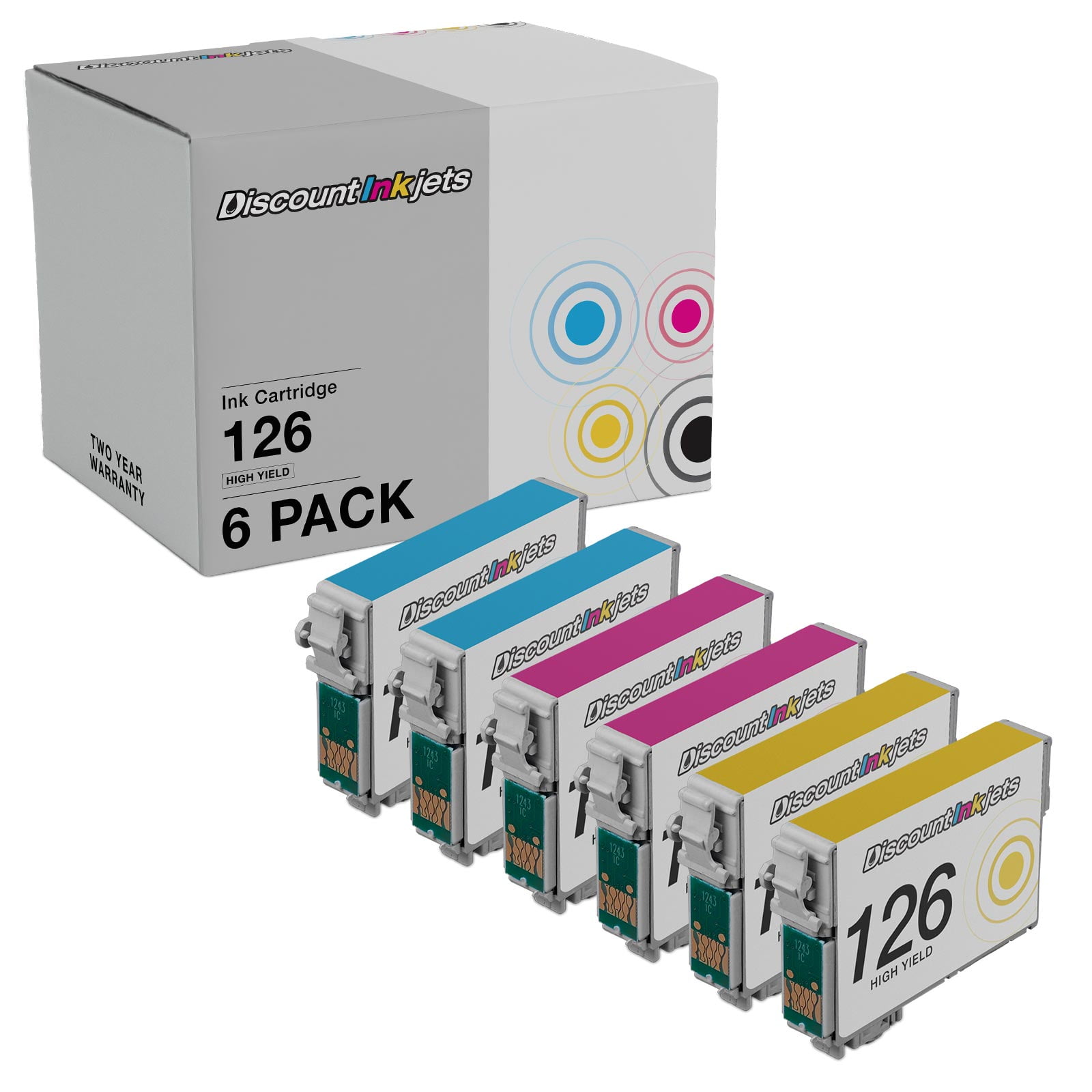 DI Ink Cartridge Replacements for Epson 126 HY (Combo Set, 6 pack ...
