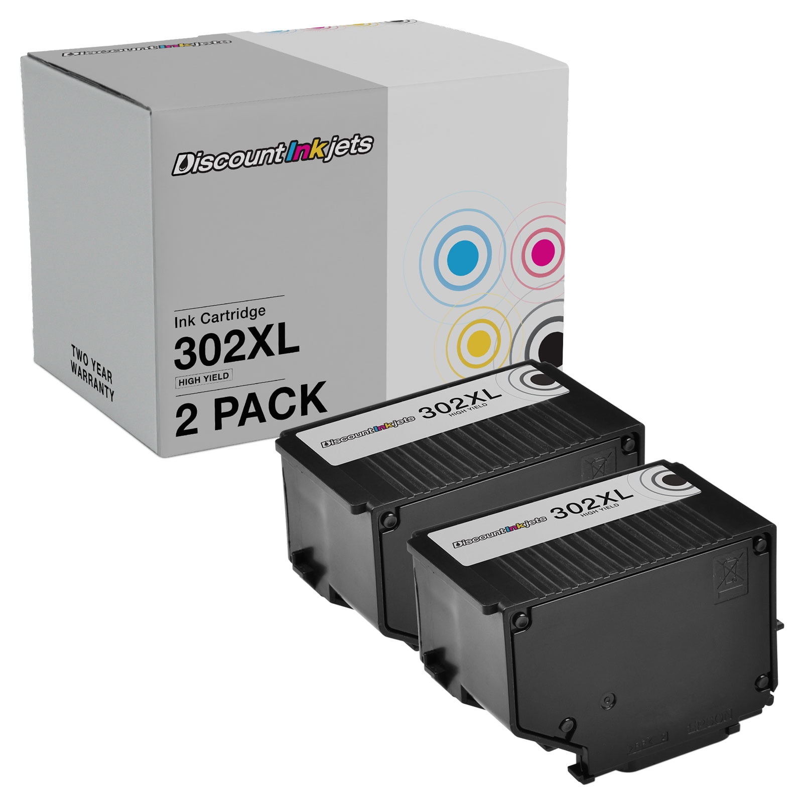 DI Ink Cartridge Replacements for Epson 302XL T302XL020 HY (Black, 2 ...