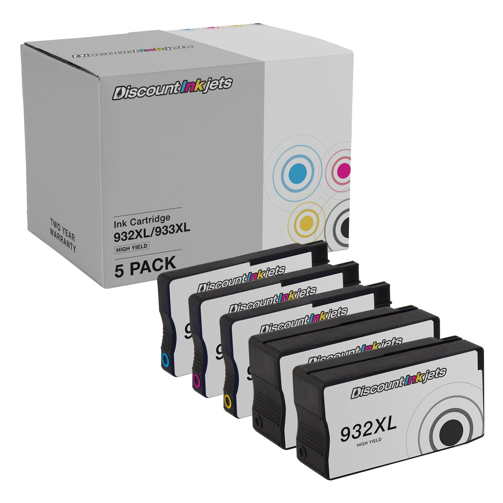 DI Ink Cartridge Replacements for HP 933XL 932XL 5pk HY Compatible ...