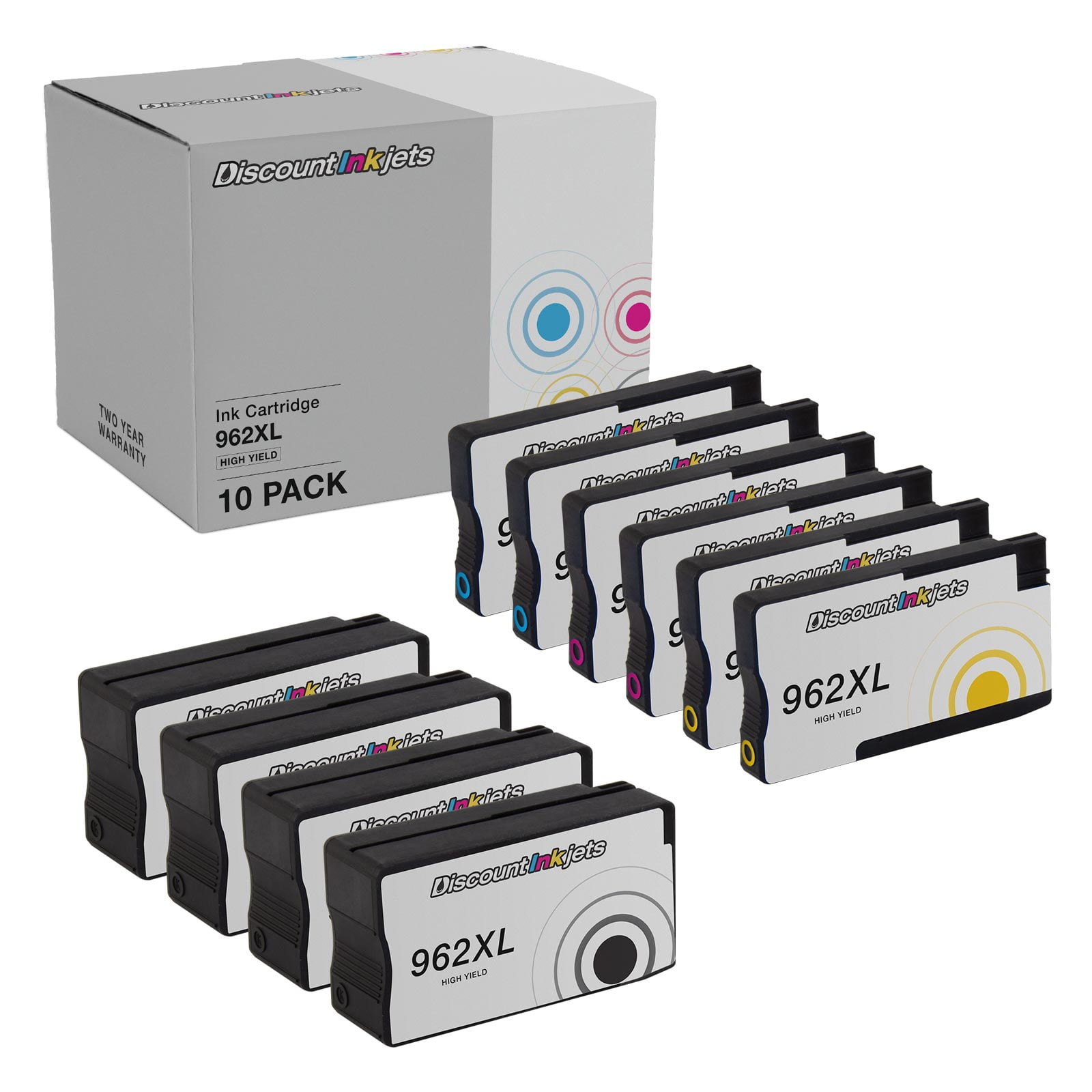 DI Ink Cartridges for 962 XL HP 962xl Ink 4 Black 2 Cyan 2 Magenta 2 ...