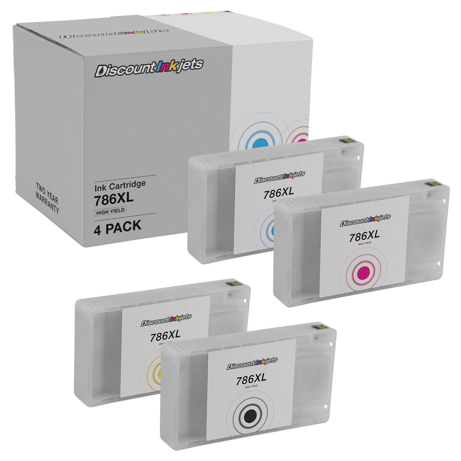 DI Ink Cartridges for Epson 786XL High Yield Black, Cyan, Magenta ...