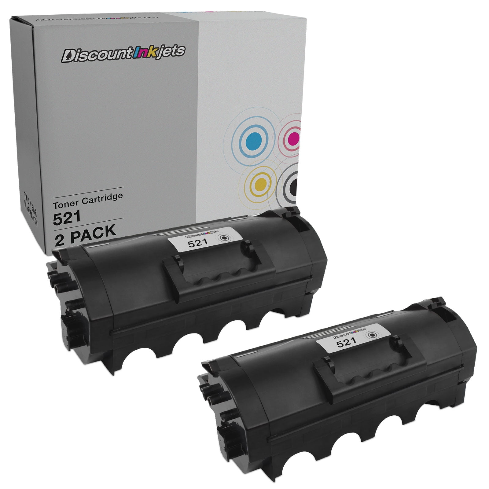 DI Ink Cartridges Replacements for Lexmark 521 52D1000 2pk Black ...