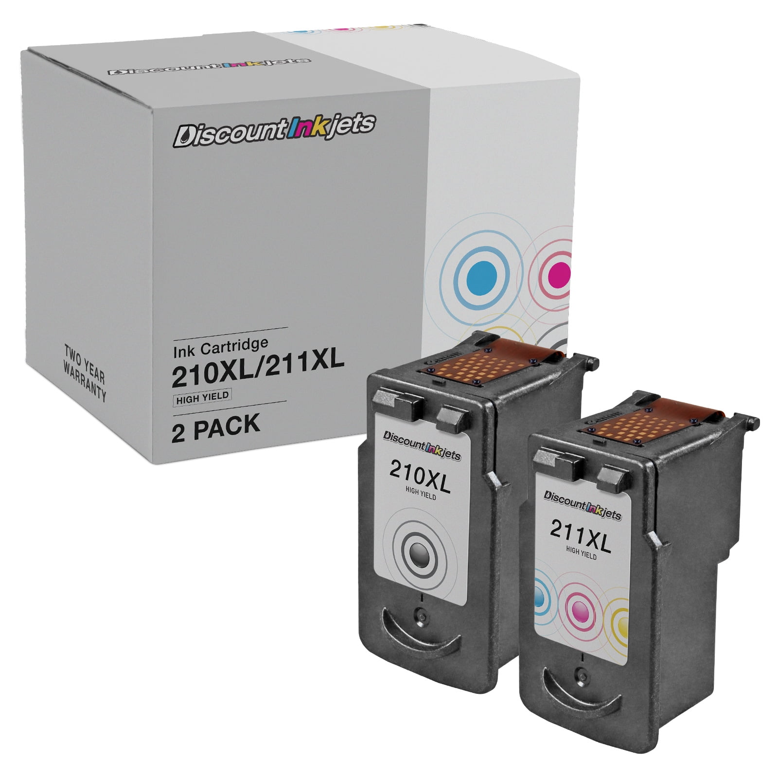 DI Ink Cartridges for Canon PG-210 (1 Black) CL-211XL (1 TriColor ...