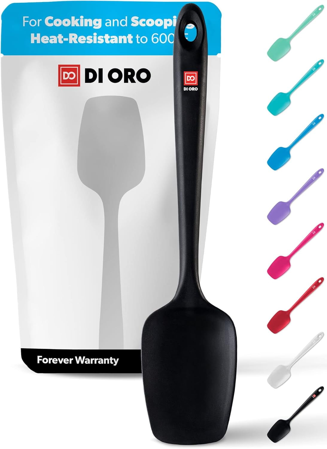 DI ORO Seamless Series Silicone Spoon Spatula - BPA Free Pro-Grade Non ...