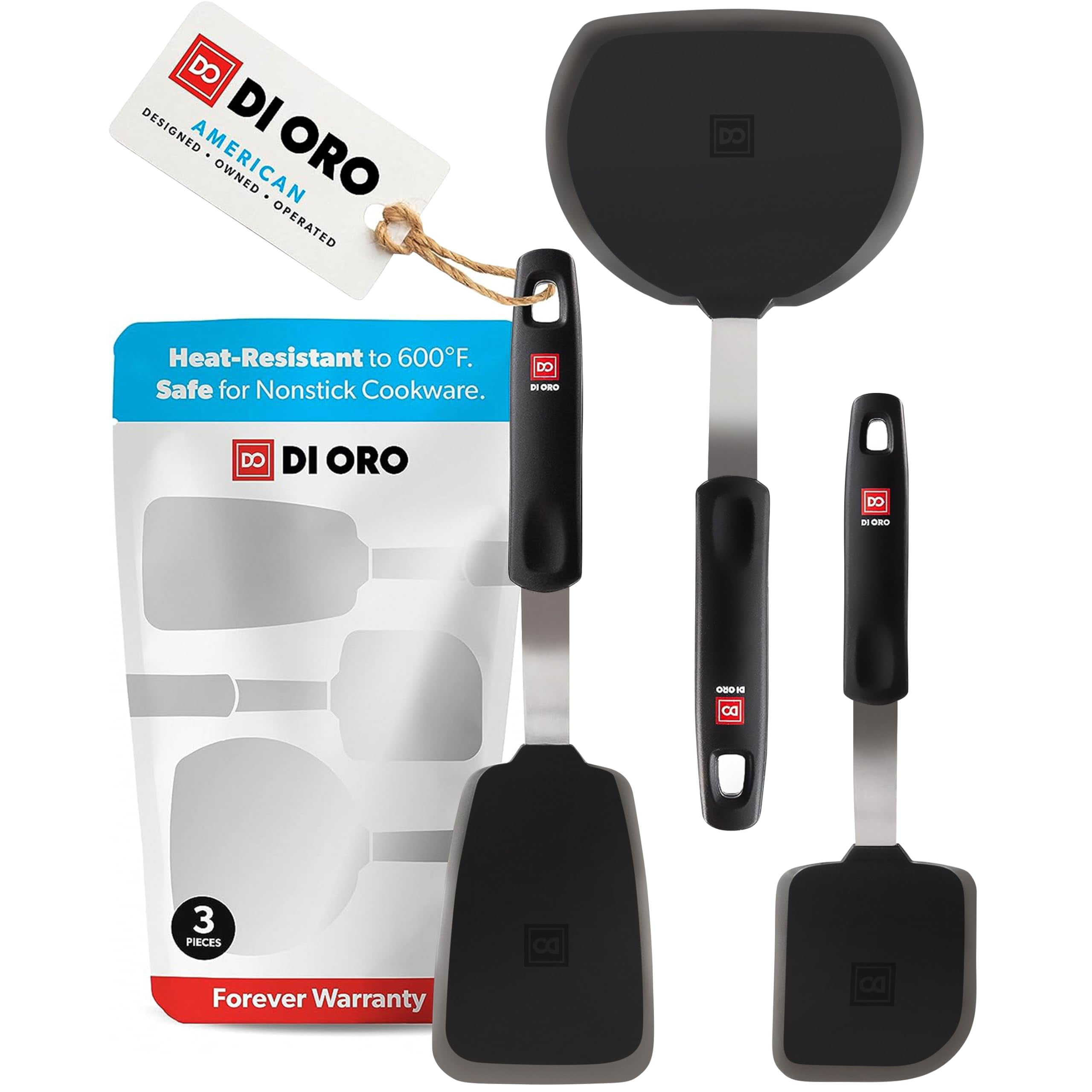 DI ORO Spatulas for Kitchen Use - Forever Warranty - Heat-Resistant ...