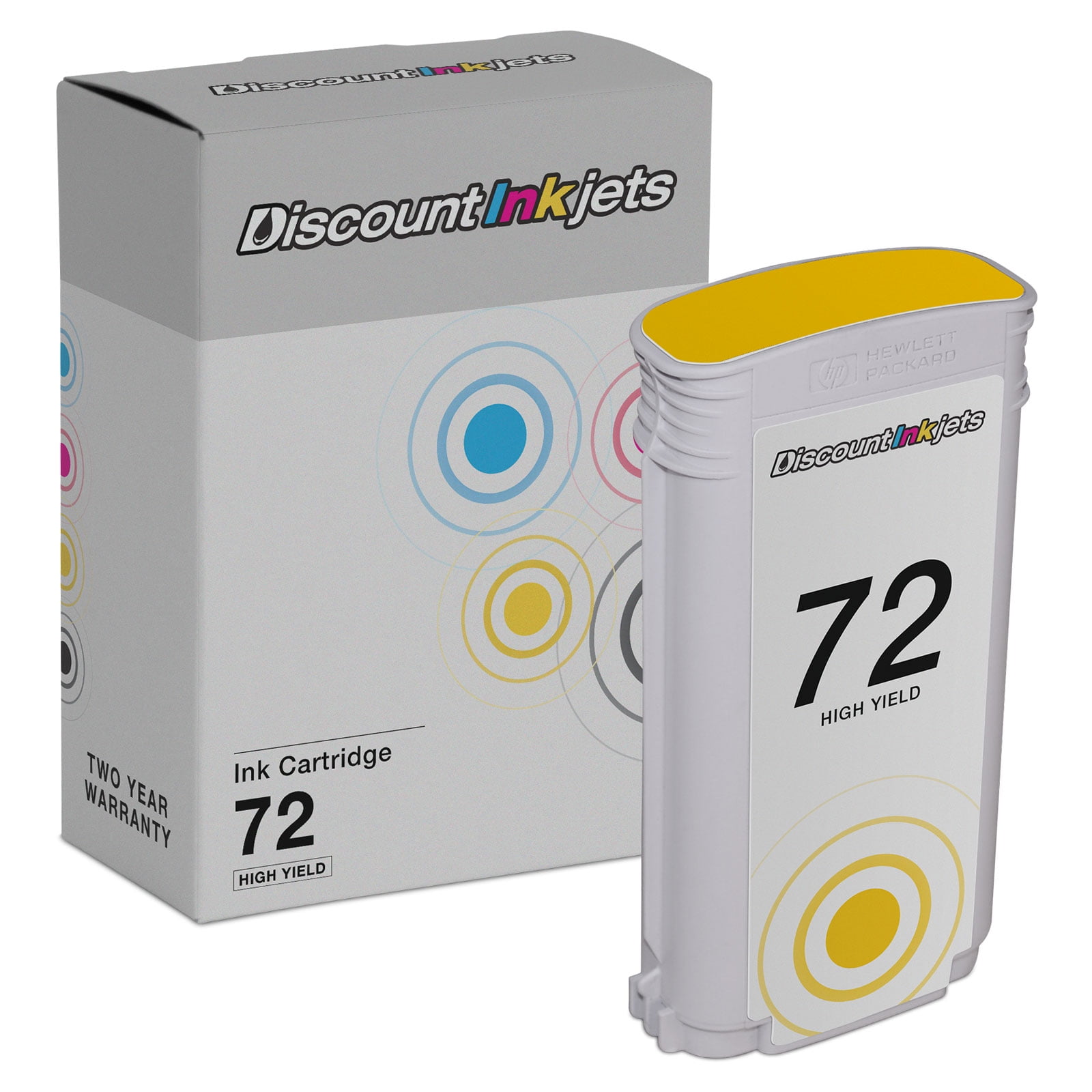 DI Replacement for HP 72 Ink Cartridge C9373A HY (Yellow) Compatible ...