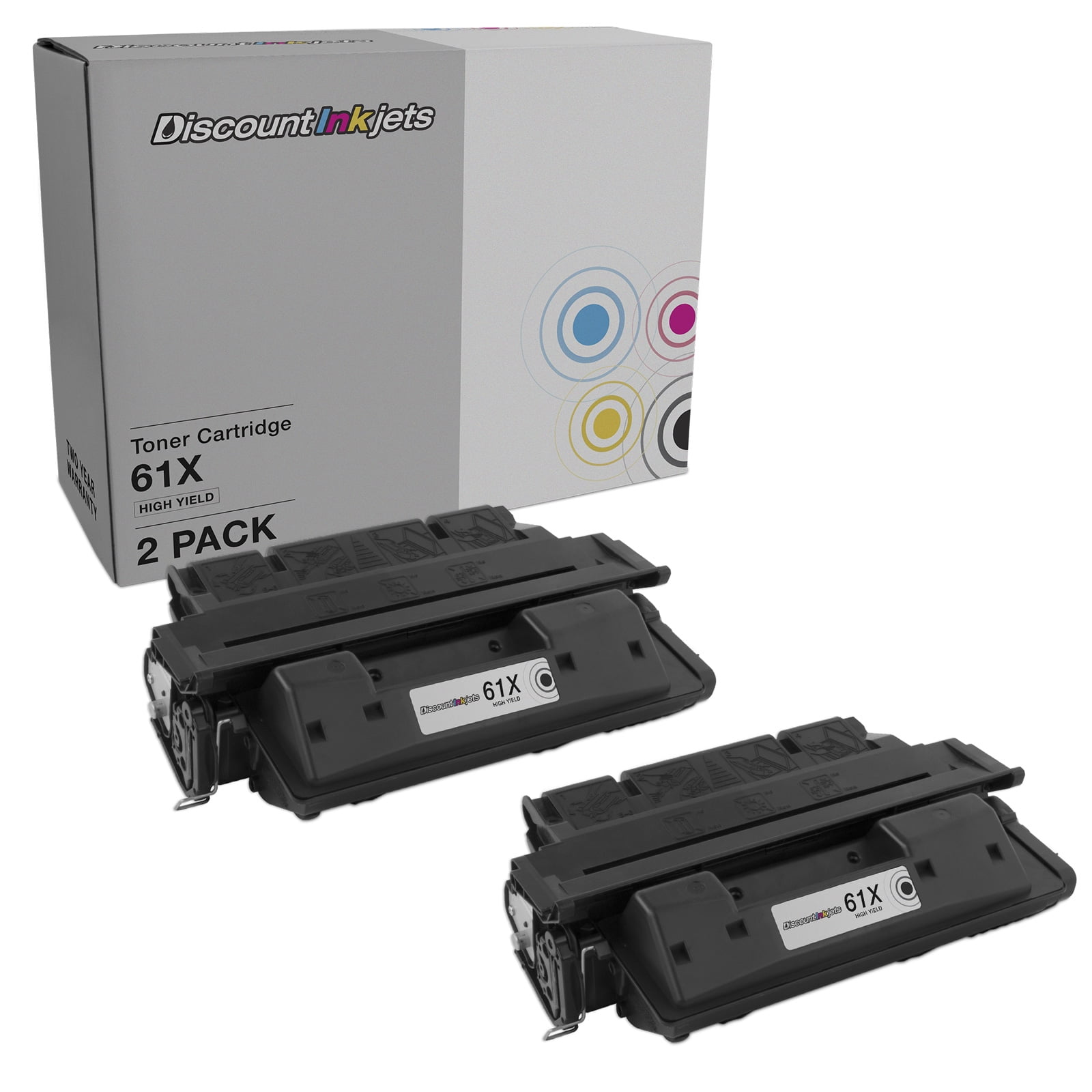 DI Toner Cartridge Replacement for HP 61X C8061X High Yield (Black, 2 ...