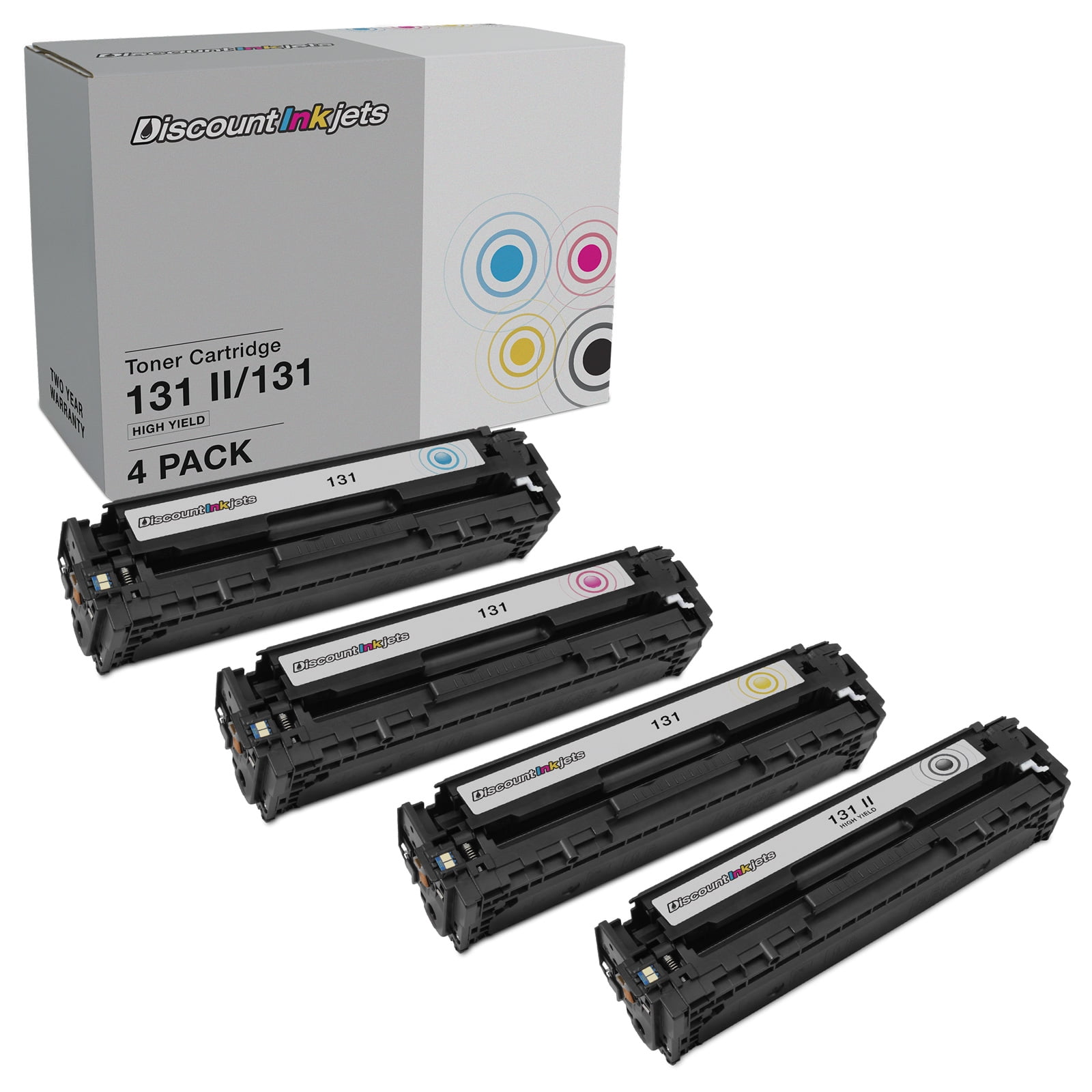 DI Toner Cartridge Replacement for Canon 131 HY (B, C, M, Y, 4-Pack ...