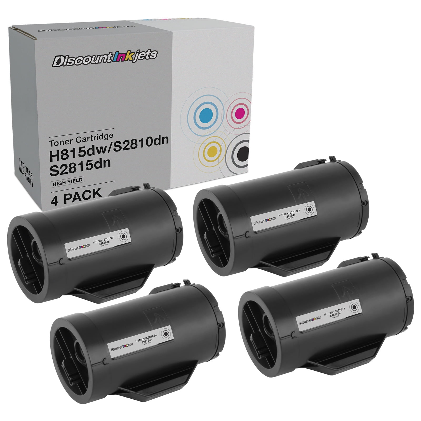 DI Toner Cartridge Replacement for Dell 593-BBMF 47GMH HY (Black, 4 ...