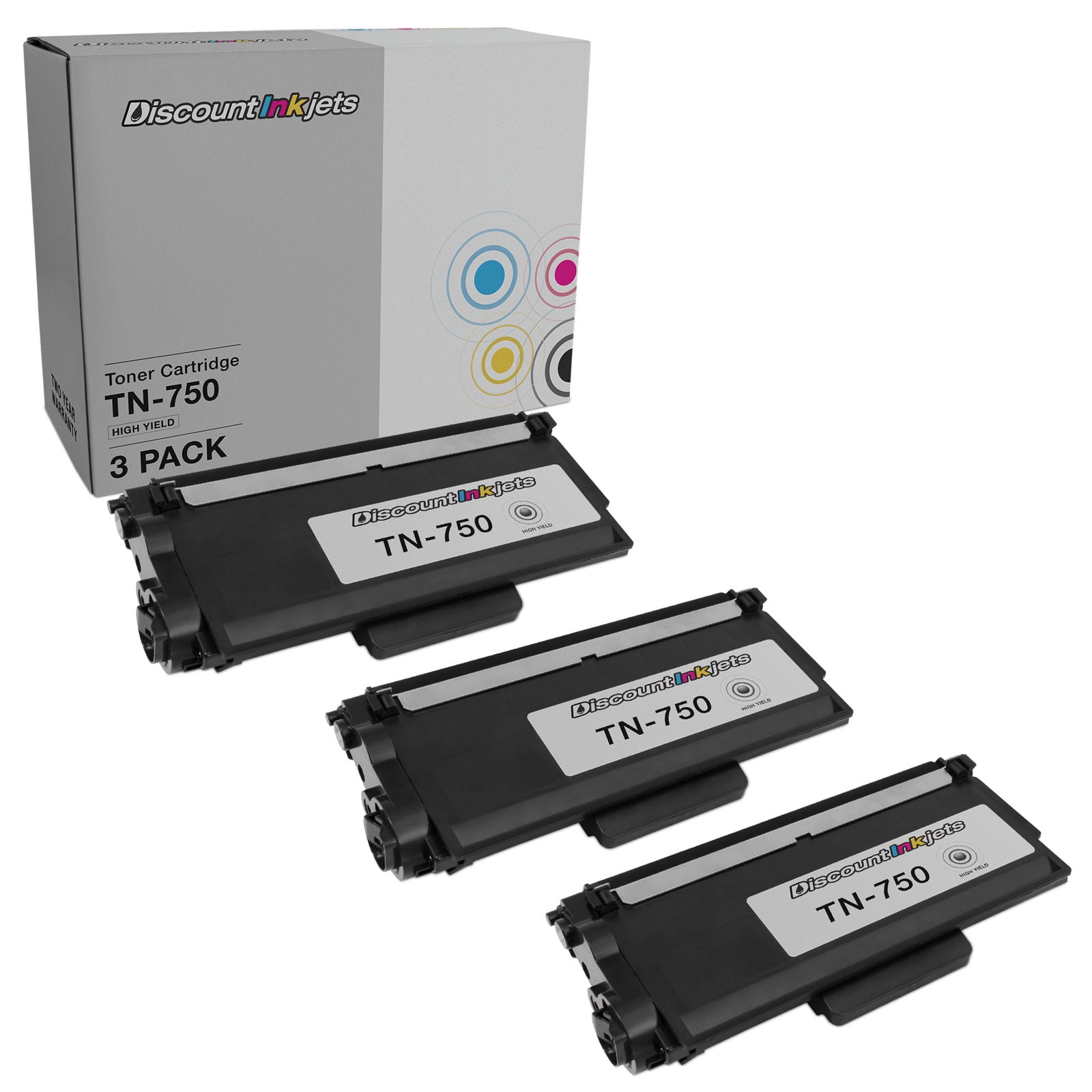 DI Toner Cartridges for Brother TN750 (Black, 3pk) DCP-8110DN DCP ...