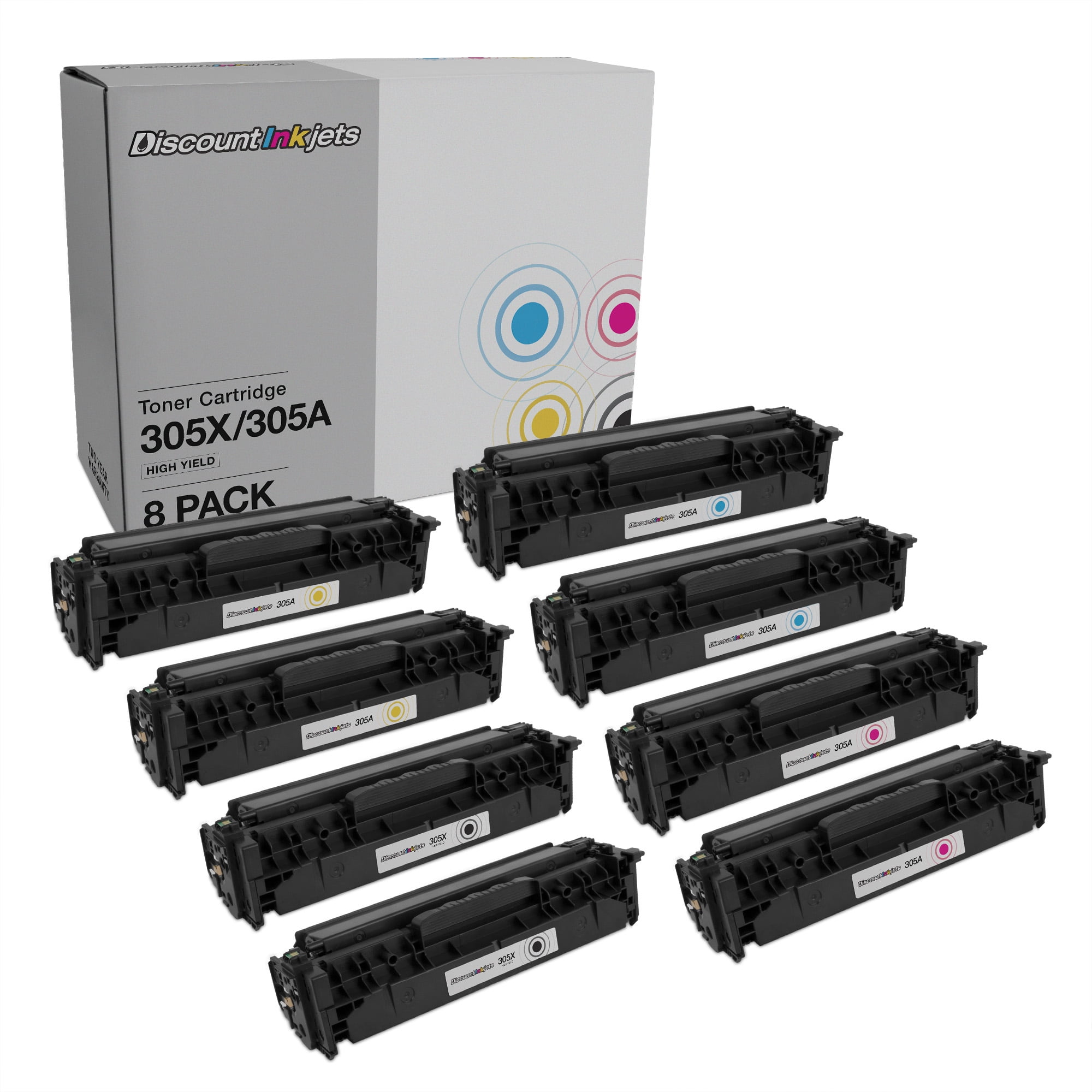 DI Toner Cartridges for HP 305A & 305X HY Black, Cyan, Magenta, Yellow ...