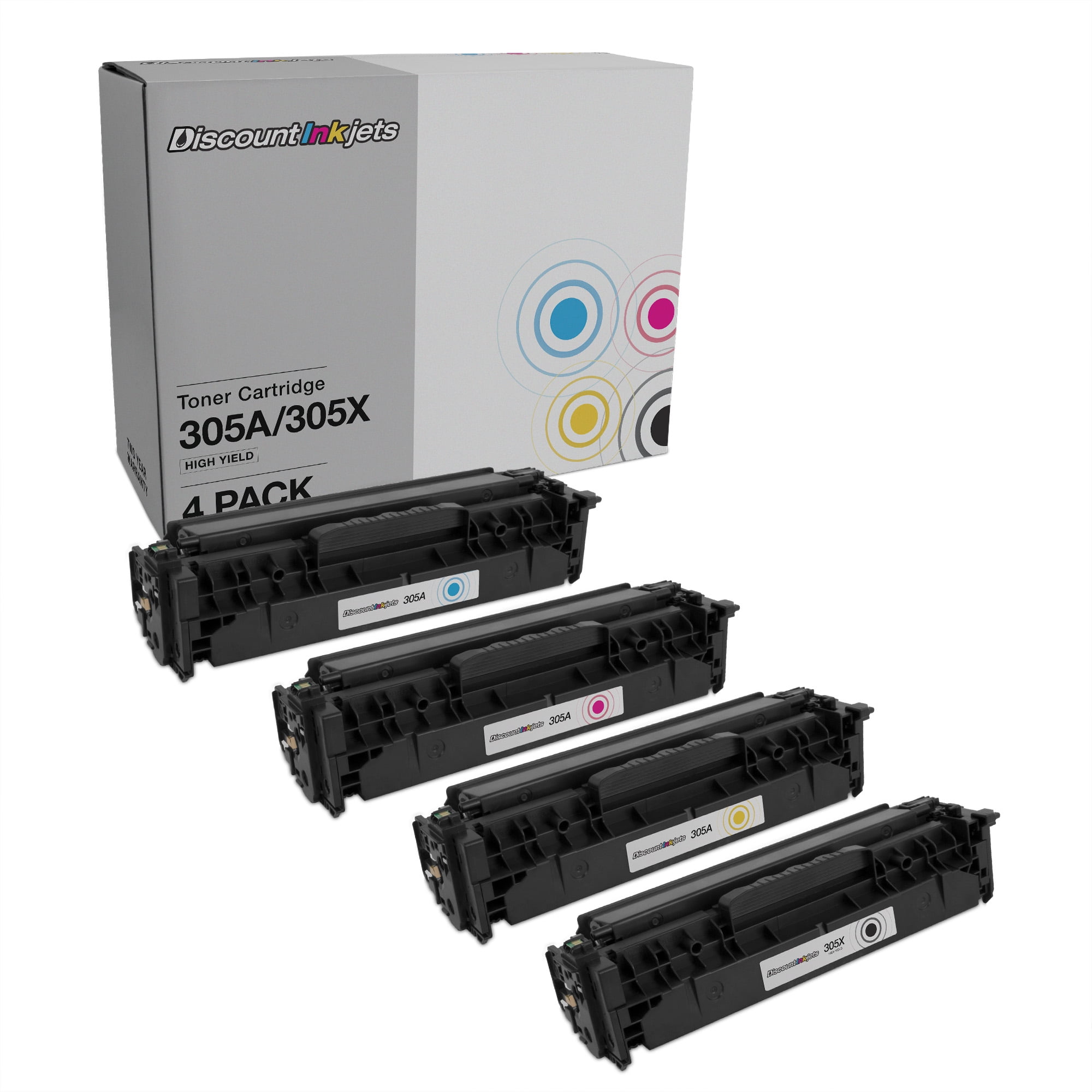 DI Toner Cartridges for HP 305A & 305X HY (Black, Cyan, Magenta, Yellow ...