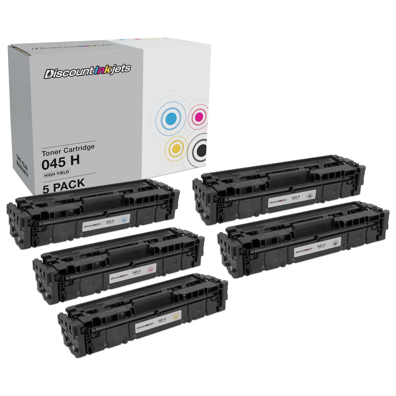 DI Toner Cartridges for Canon 045H (2Black, Cyan, Magenta, Yellow, 5pk) Compatible with Canon ...