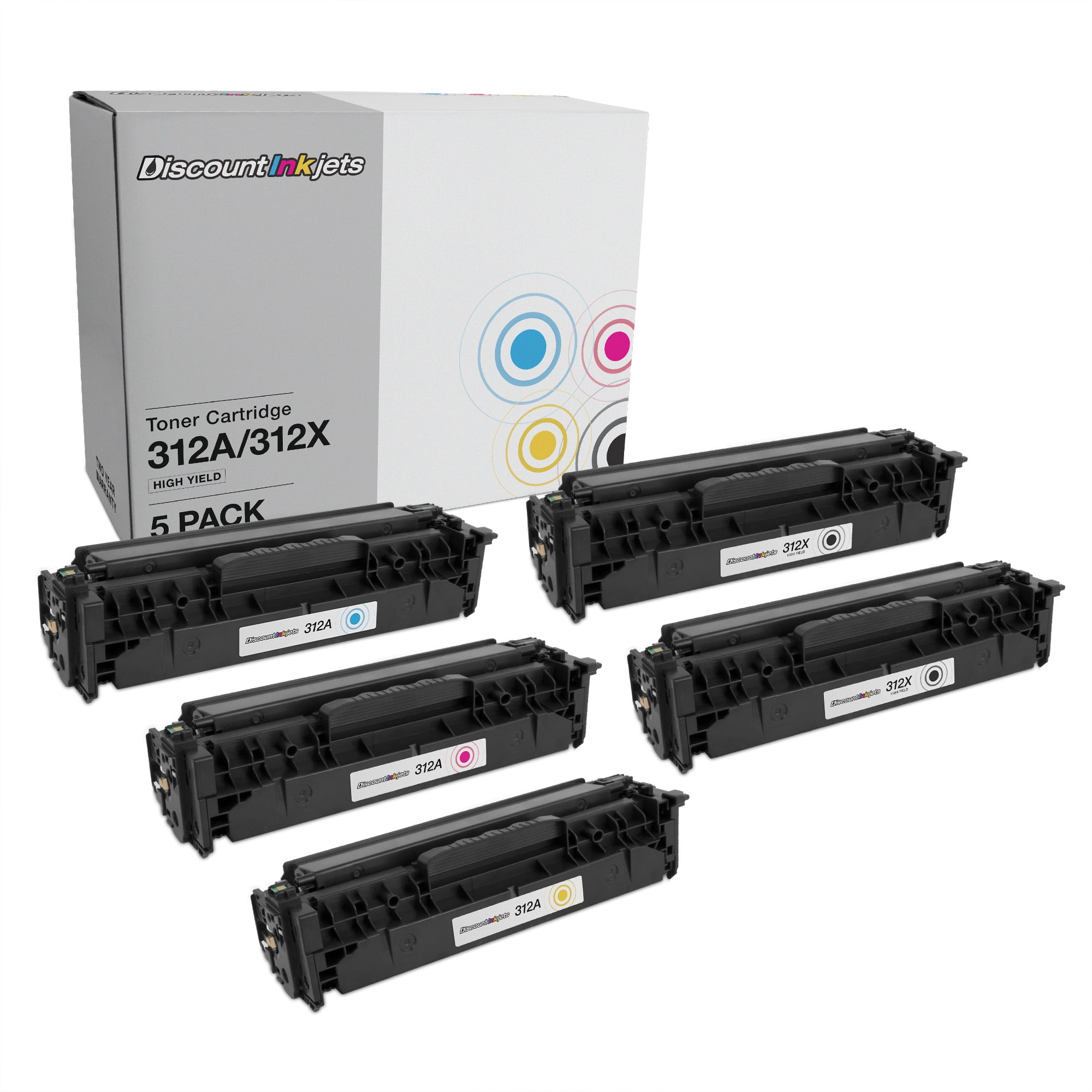 DI Toner Cartridges for HP 312A & HP 312X HY Black Cyan Magenta Yellow ...