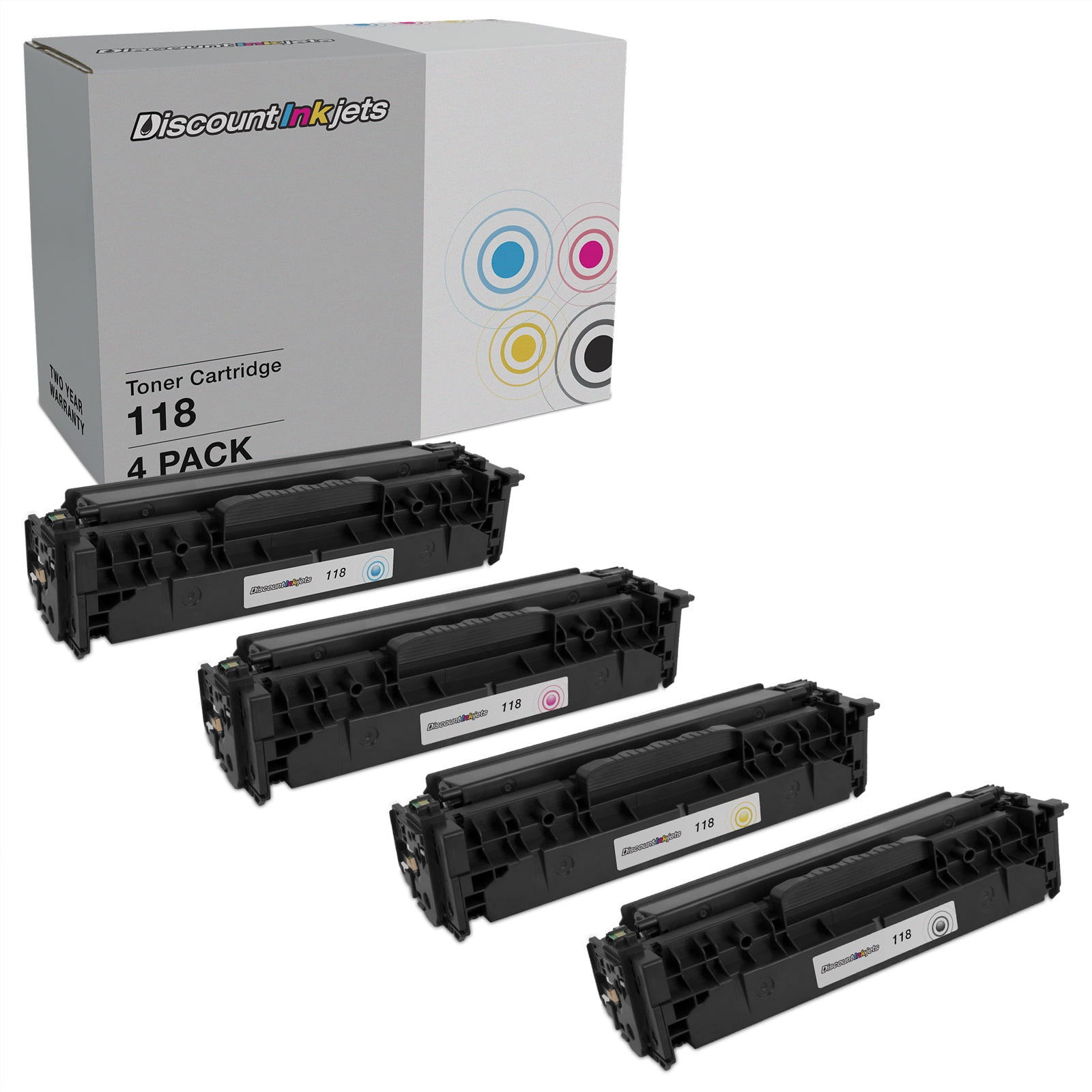 DI Toner Replacements for Canon 118 (B, C, M, Y, 4-Pack) Compatible ...