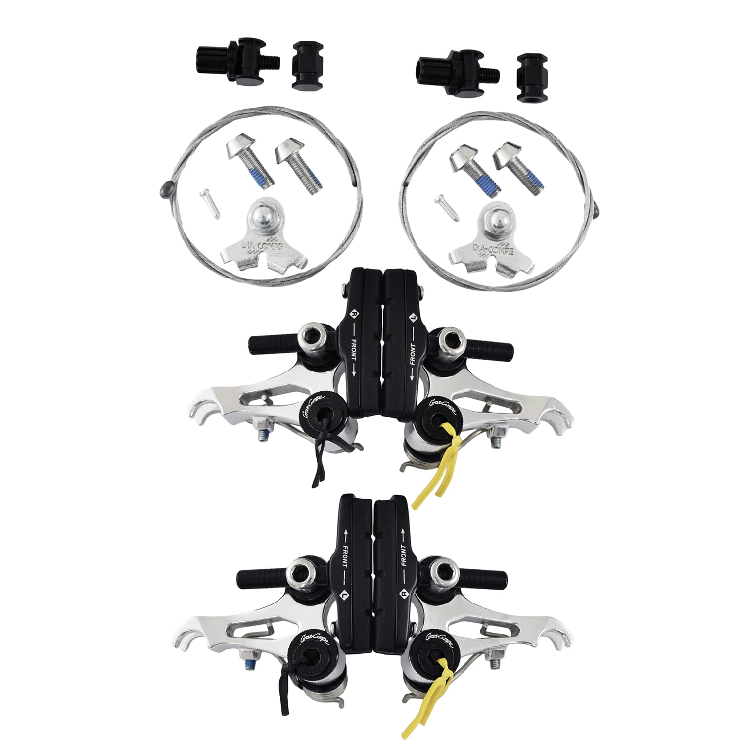 DIA-COMPE CR-X Cyclocross Cantilever Brake Set (Front & Rear) , Silver #DP2564 - Walmart.com