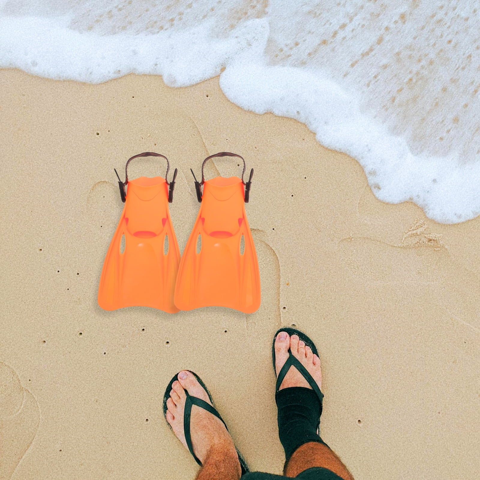 DIAEDGE 1 Pair of Swimming Floating Fins Snorkeling Training Flippers ...