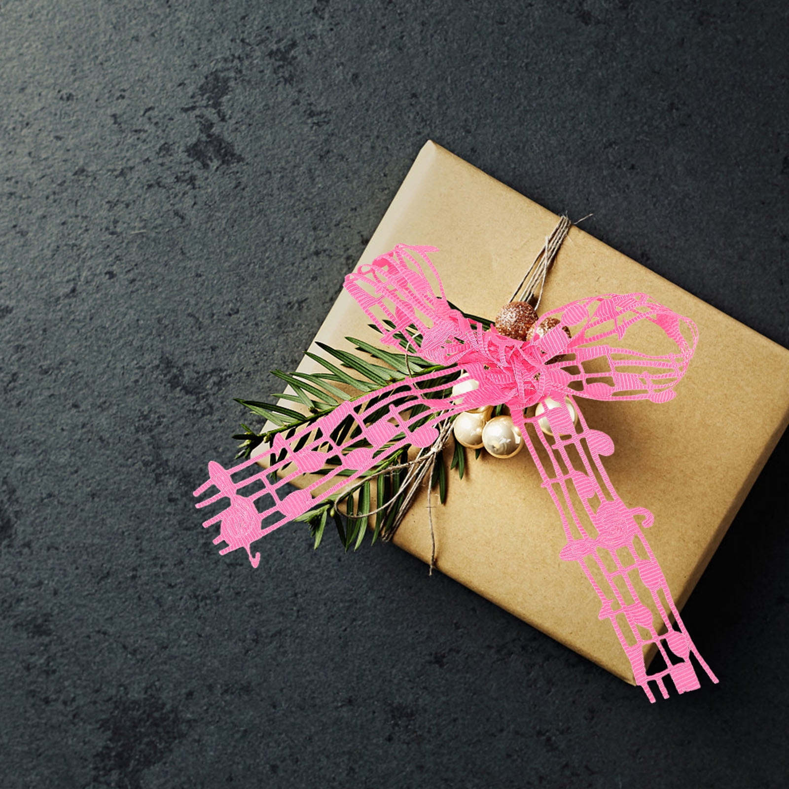 DIAEDGE 1 Roll of Hollow-Out Music Note Ribbon Decorative Gift Ribbon ...