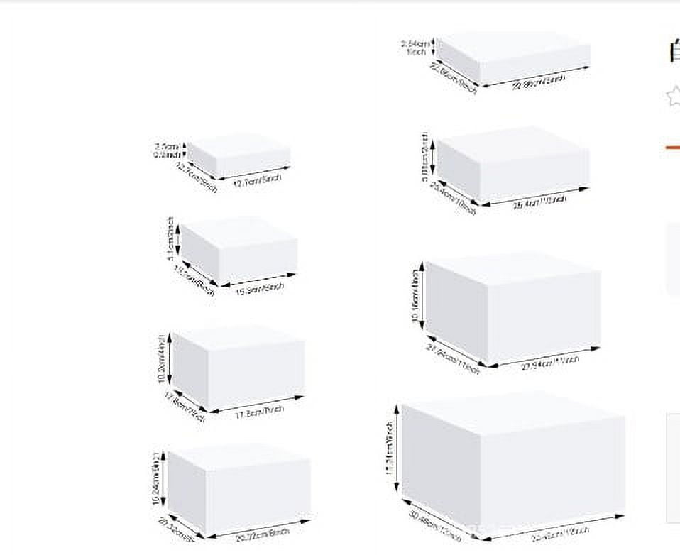 HEMOTON White Acrylic Cube Risers for Display Simple Elegant and ...