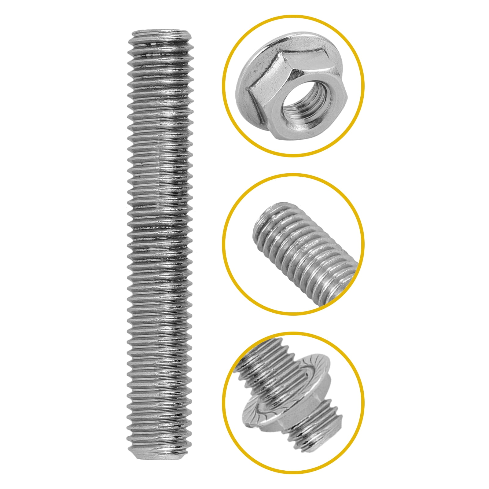 DIAEDGE 1 Set Exhaust Manifold Studs Nuts Bolts Kit Exhaust Repair Kit ...