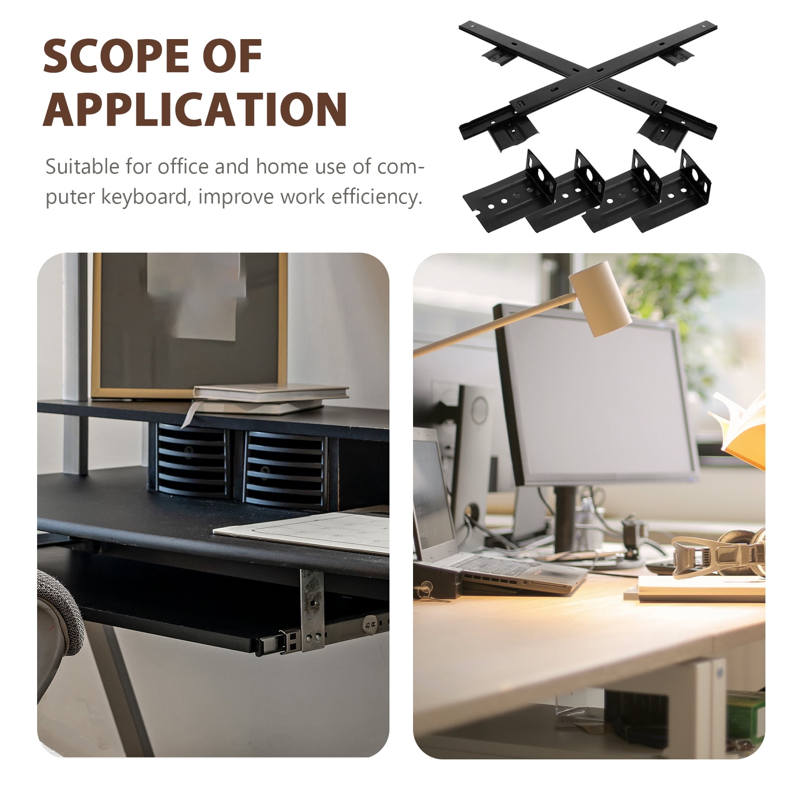 Diaedge 1 Set Keyboard Slide Steel Replacement Guide Rail Side Mount Keyboard Slide