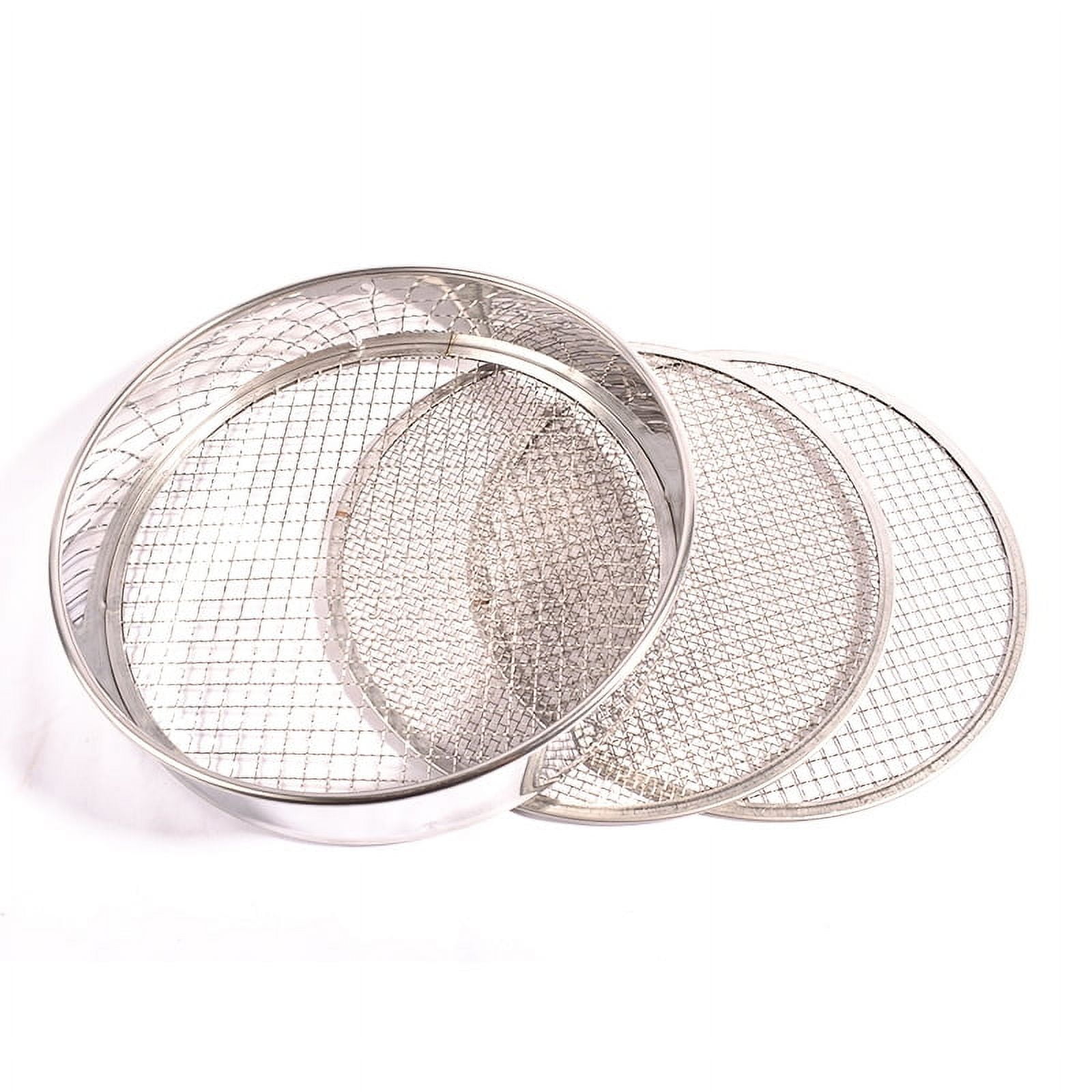 DIAEDGE 1 Set Multi-use Soil Sieve Garden Soil Mesh Sieve Sifting Pan ...