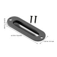 SOPOTUTU Barn Door Handles Easy to Use Pocket Door Pull Black Stainless ...