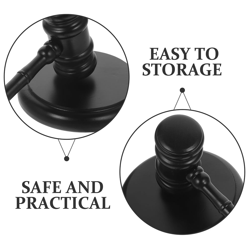 DIAEDGE 1 Set Wooden Judge Gavel Auction Sale Hammer with Base Kit ...