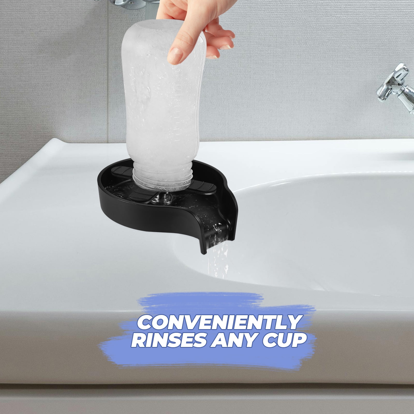 DIAEDGE 1 Set of Glass Cup Rinser Automatic Cup Cleaner Sink Cup Washer ...