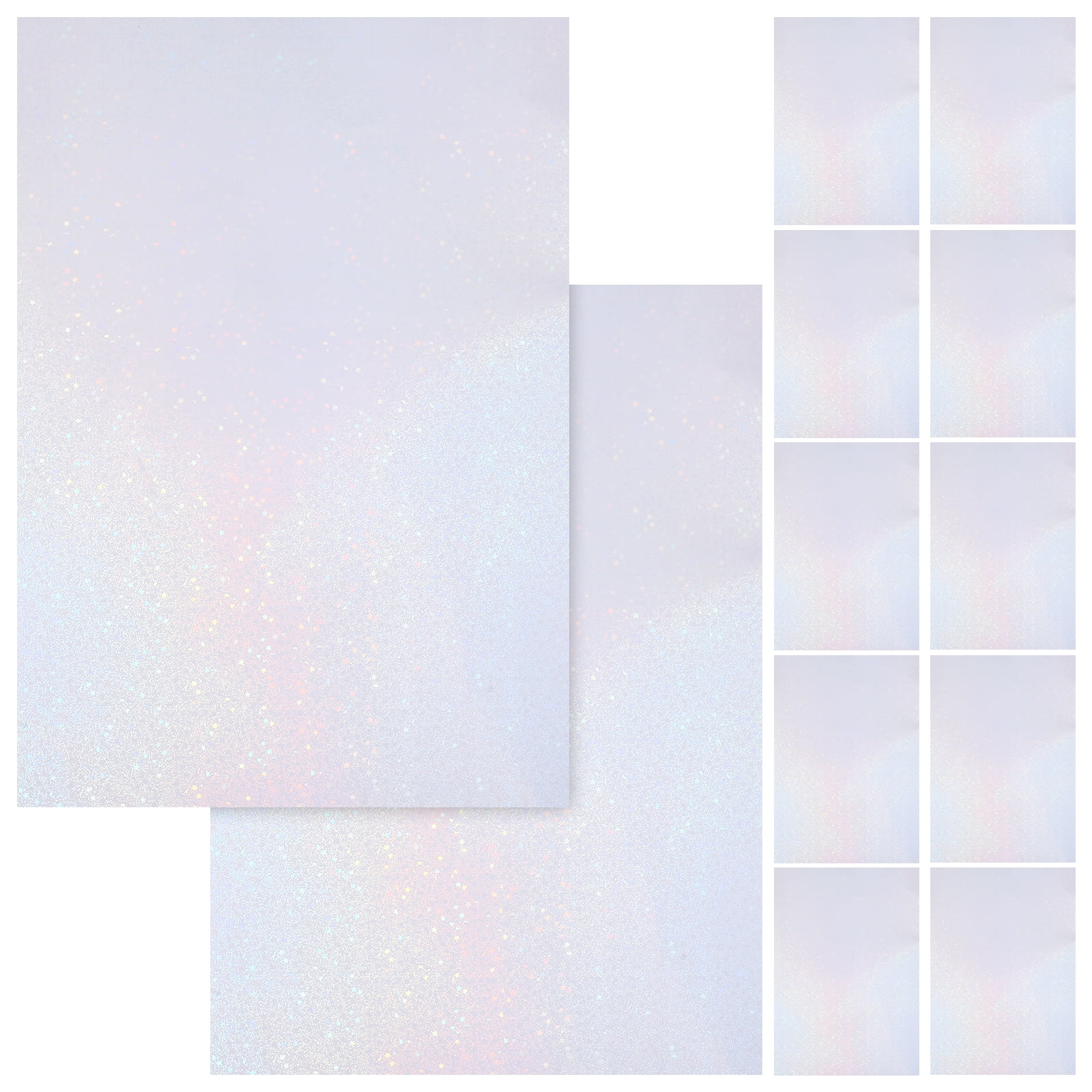 DIAEDGE 10 Sheets of Holographic Sticker Sheet Holographic Colorful ...