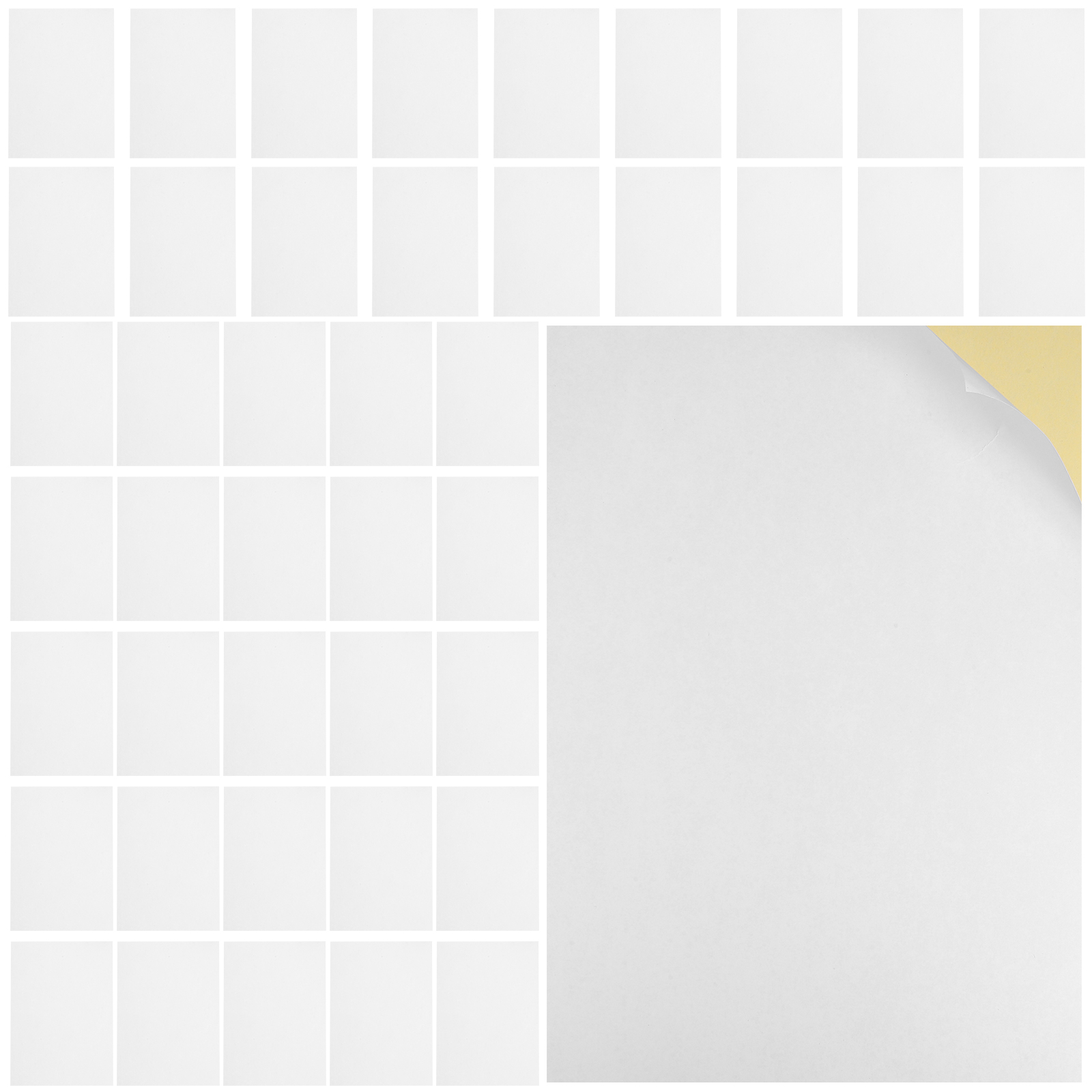 DIAEDGE 100 Sheets Printable Blank Sticker Labels Sticker Paper for ...