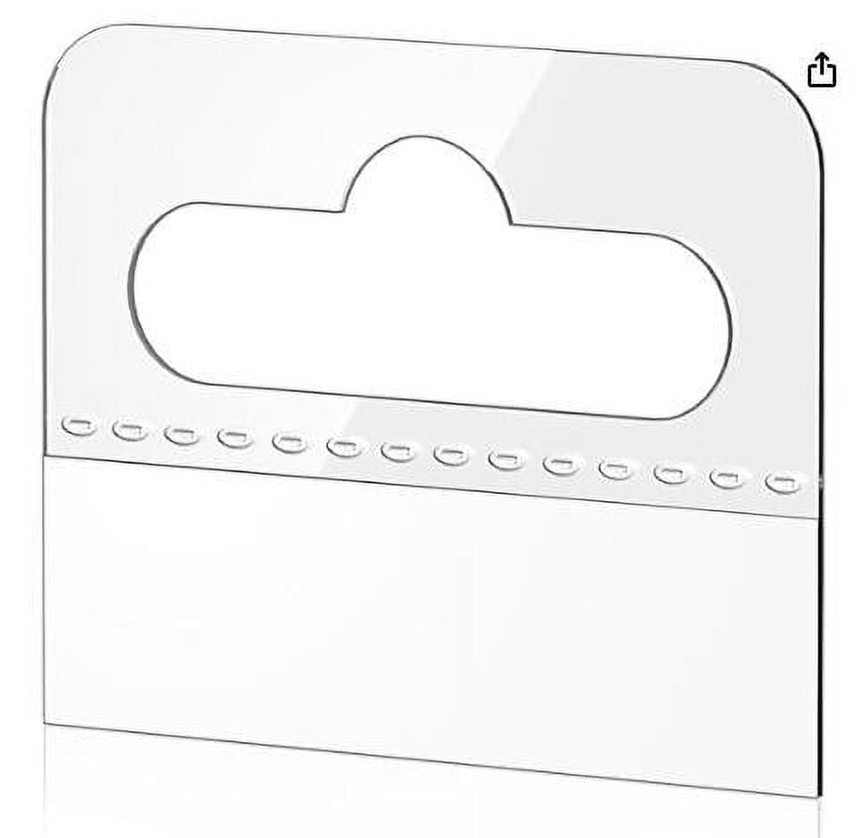DIAEDGE 100Pcs Clear Sticky Hanging Tabs Slot Hole Self Adhesive ...