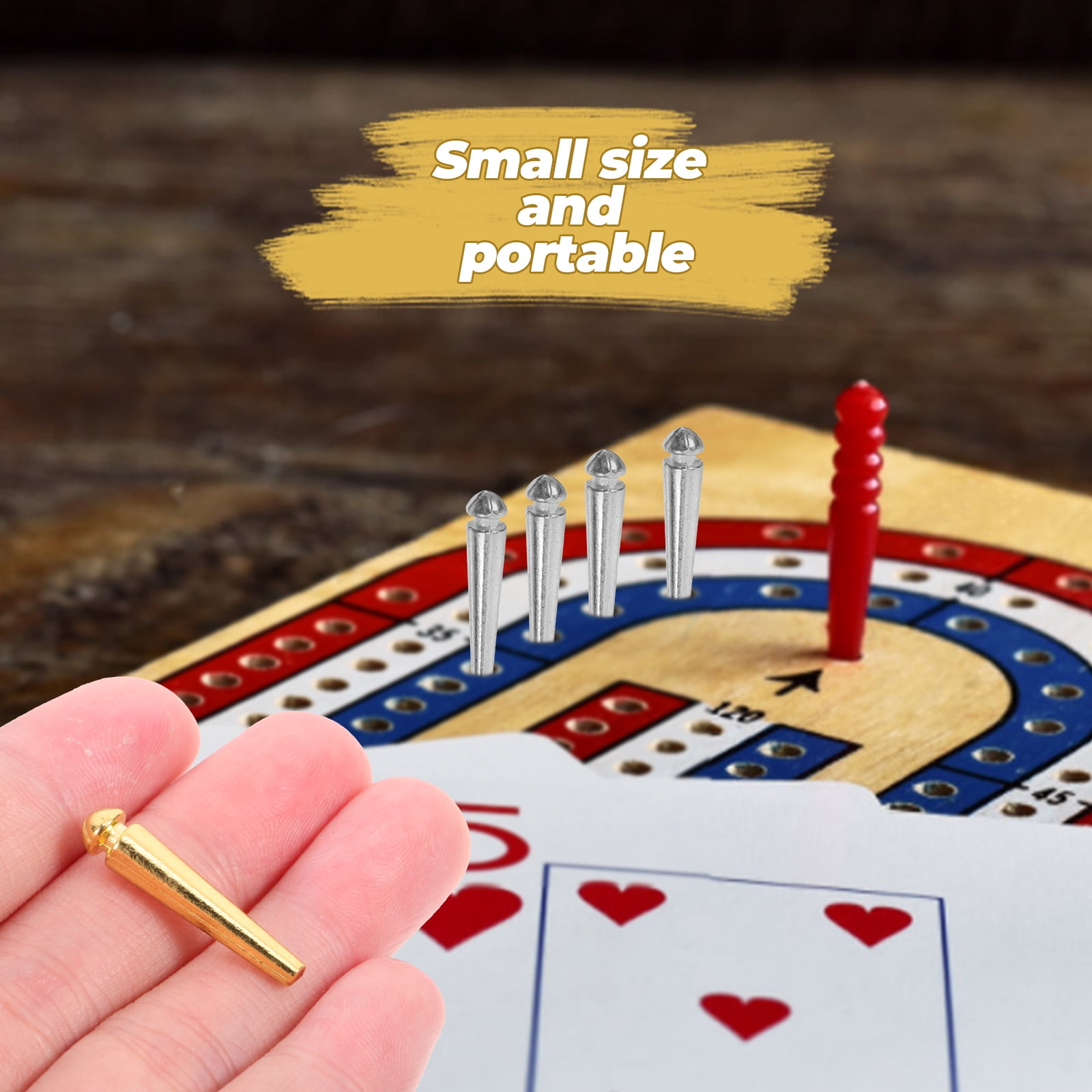 DIAEDGE 100Pcs Metal Cribbage Board Pegs Scoring Pegs Cards Board Game ...