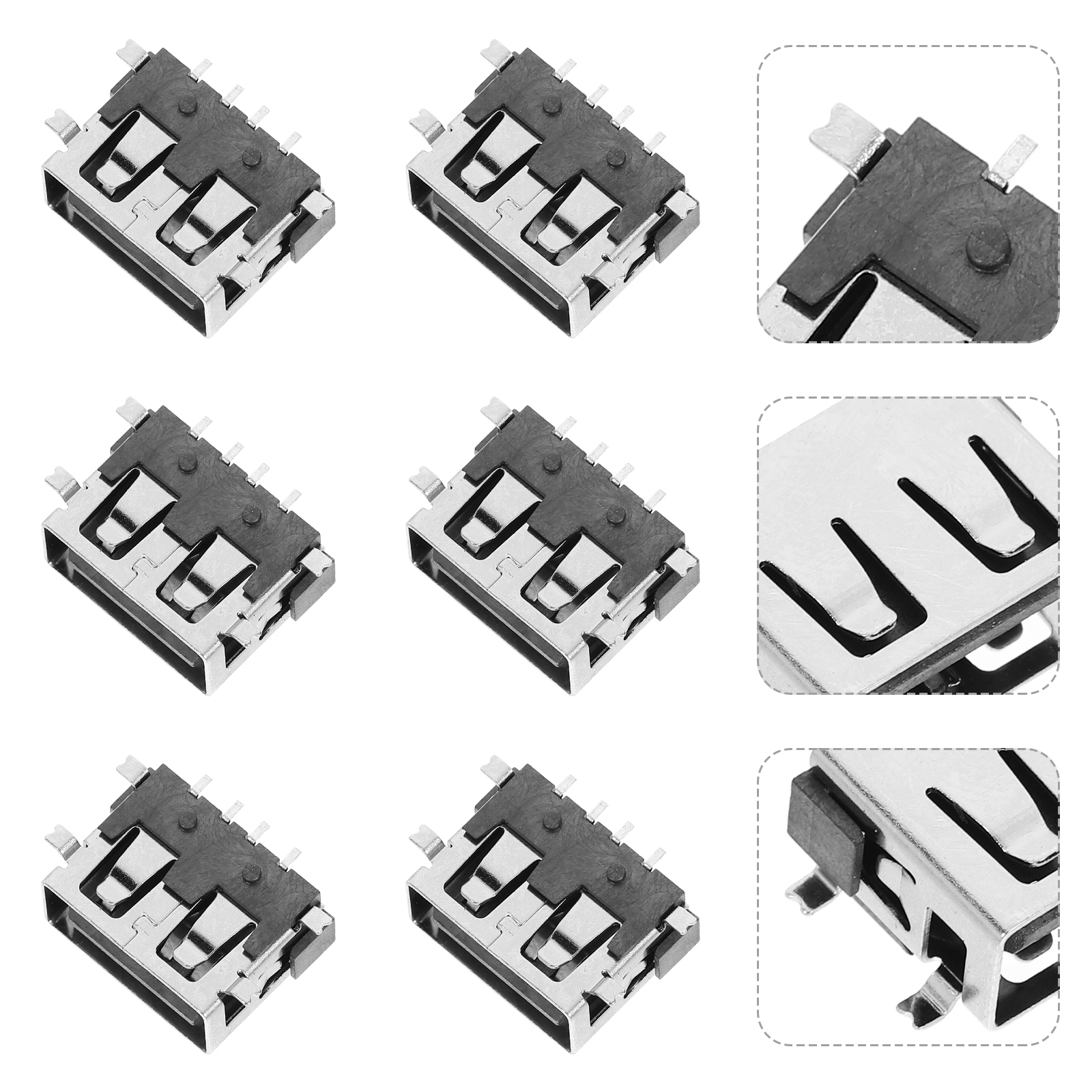 DIAEDGE 100pcs Daily Use Usb Female Socket Connector Usb Connector ...