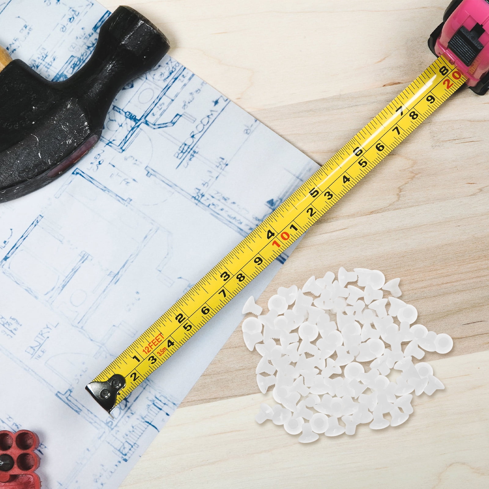 DIAEDGE 100pcs Screws Plastic Nylon Screw Screw Nuts Plastic Screws ...