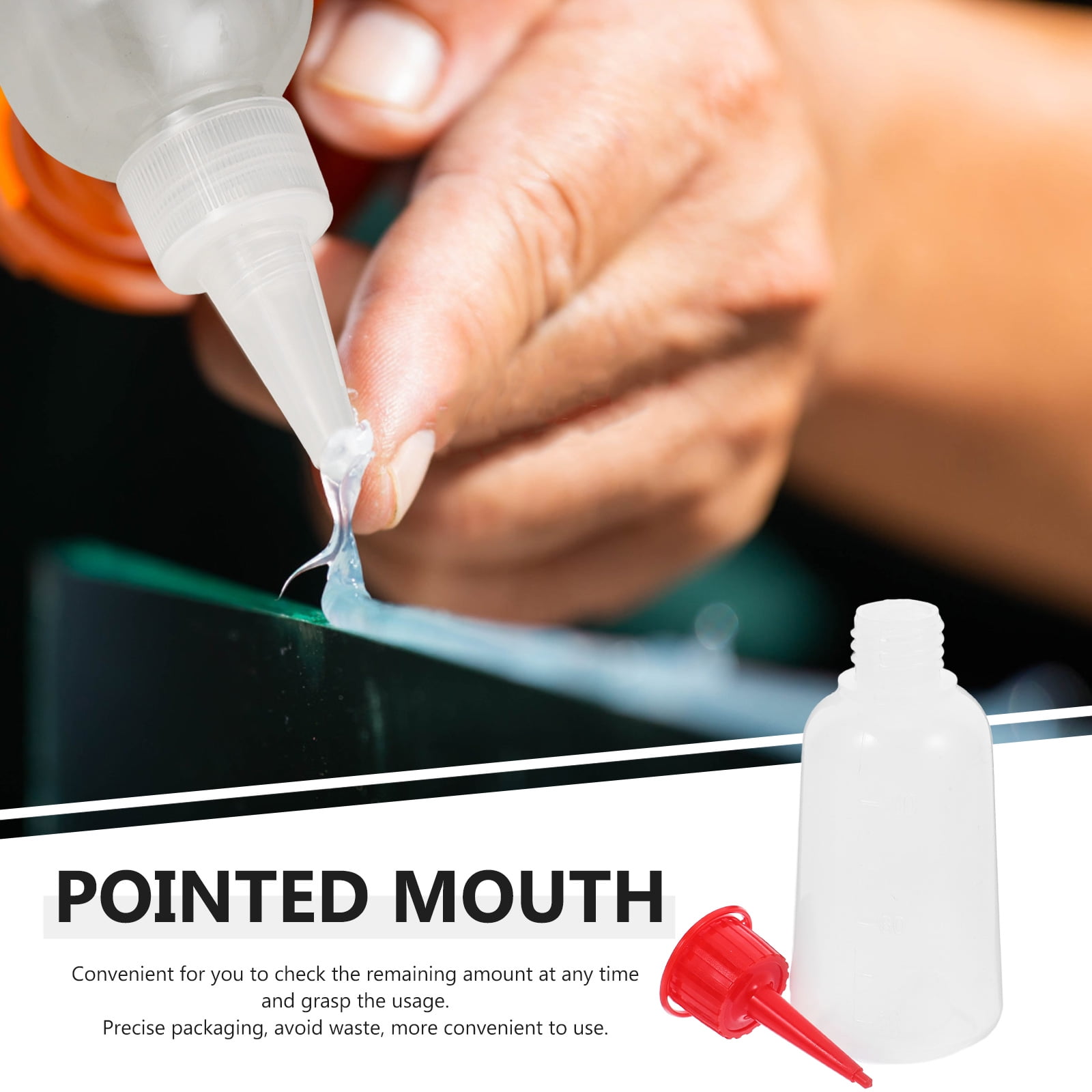 Red Plastic Dispensing Bottles with Applicator Tip for Storage 100ml ...