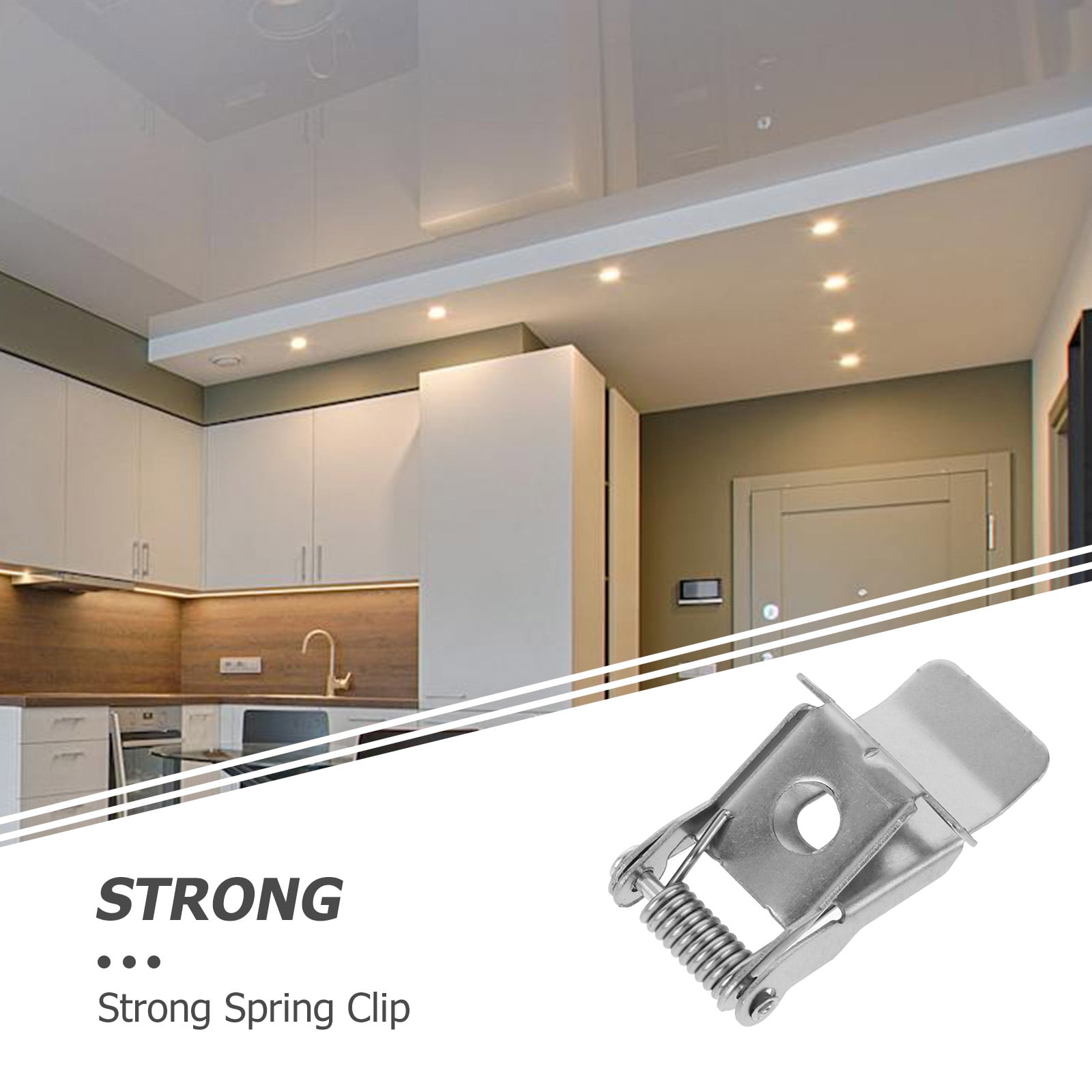 DIAEDGE 10Pcs Downlight Retaining Spring Clip Recessed Light Spring ...