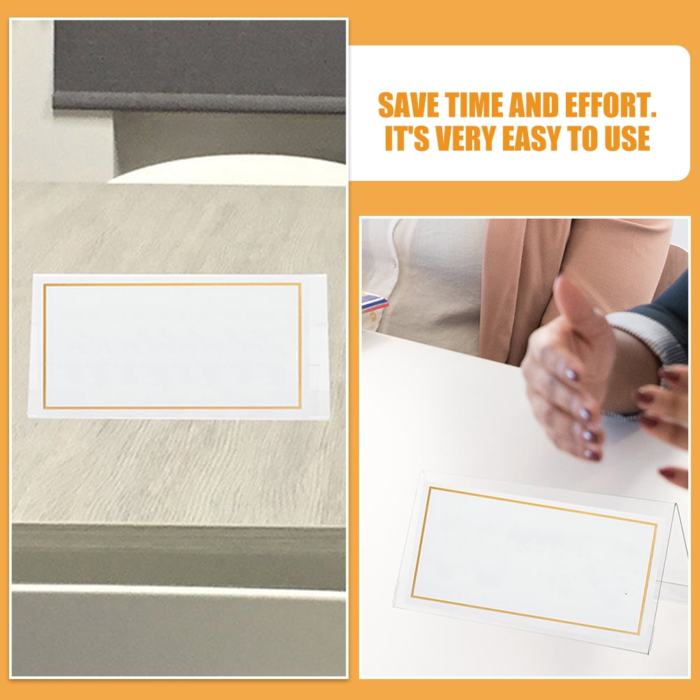 DIAEDGE 10pcs Acrylic Display Holders Seating Number Display Signs ...