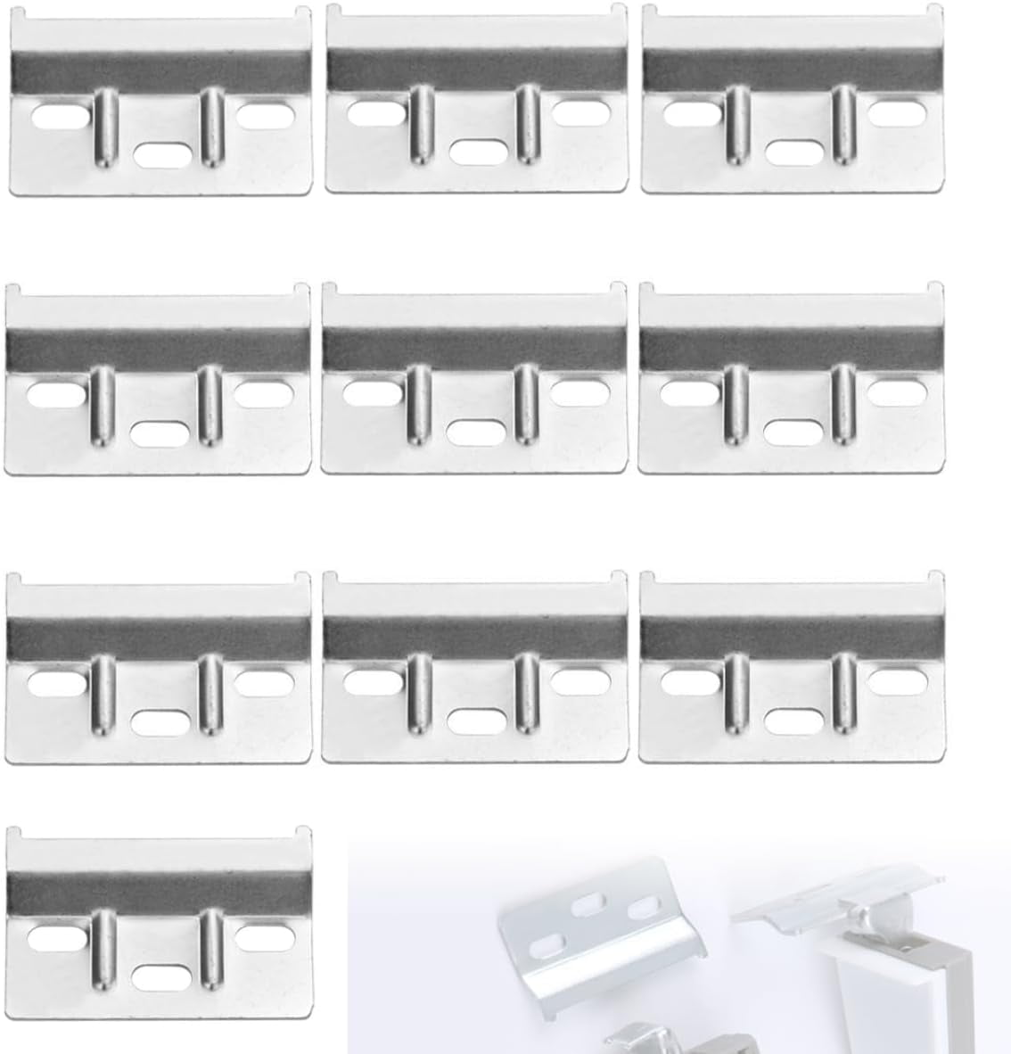 DIAEDGE 10pcs Heavy Duty Wall Cabinet Mounting Brackets Galvanized Iron ...