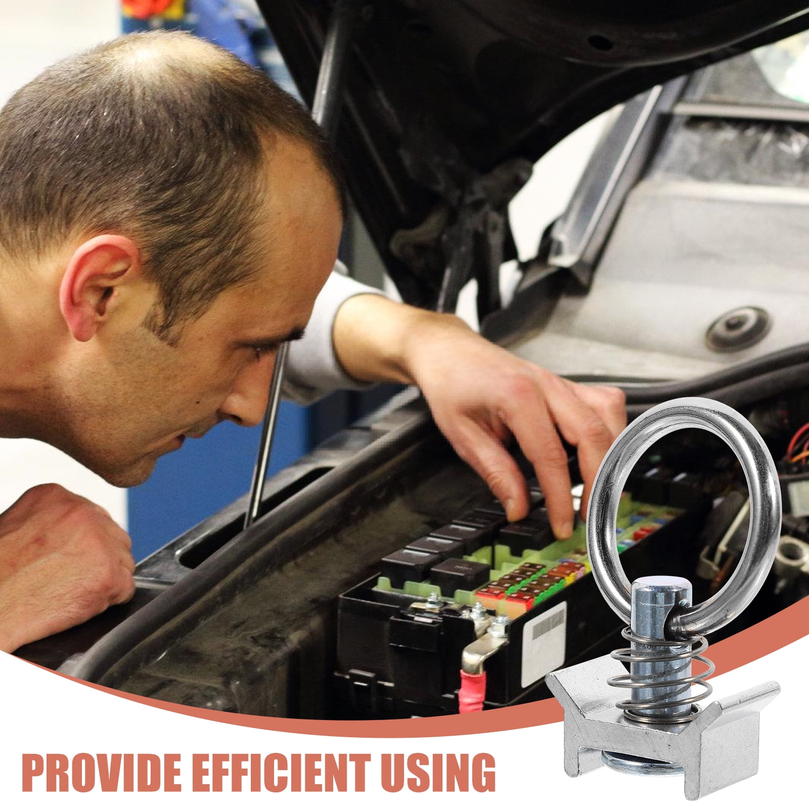 DIAEDGE 10pcs L Track Tie Down Cargo Tie Down L Track Rail Fitting ...