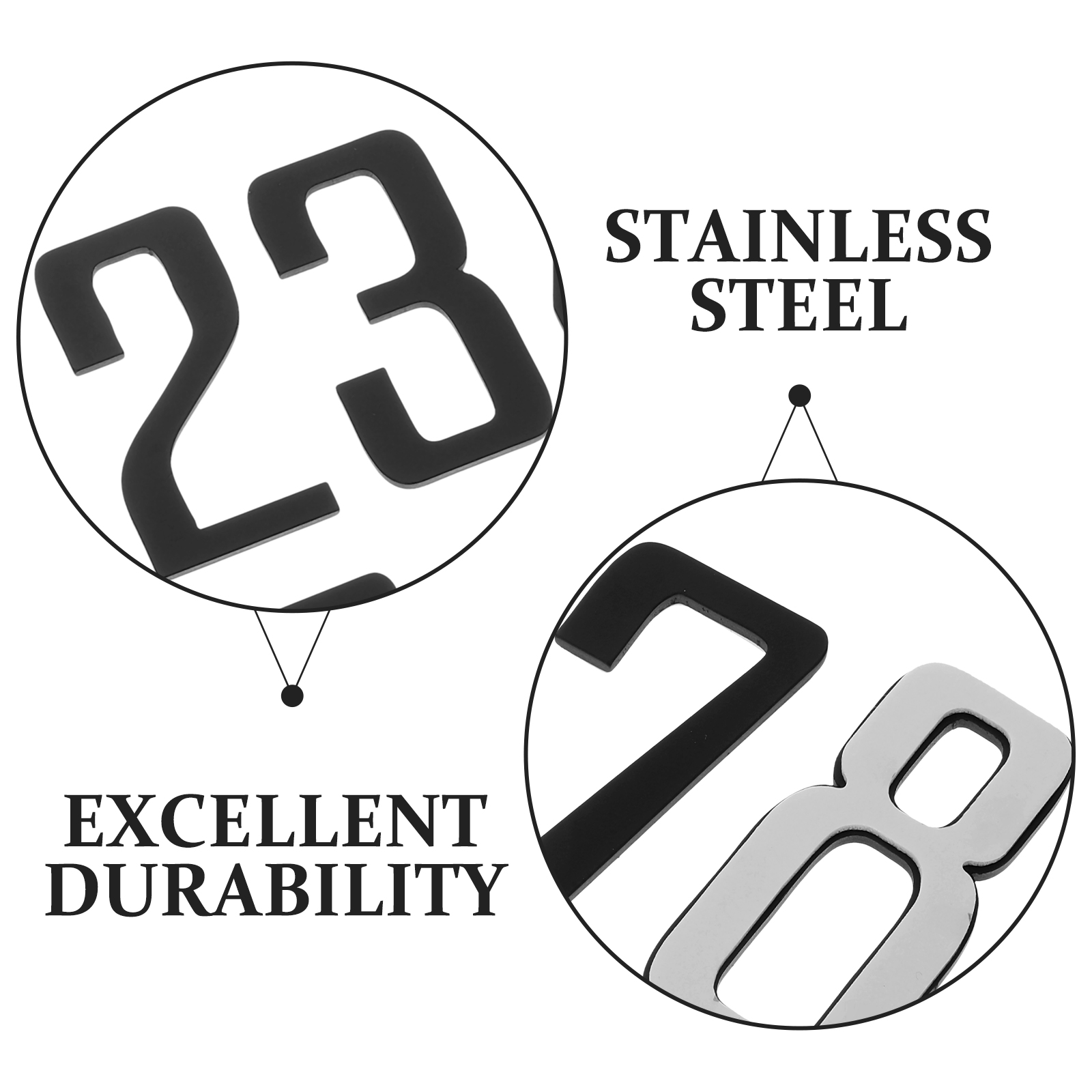 DIAEDGE 10pcs Metal Number Sign House Number Sign House Address Sign ...