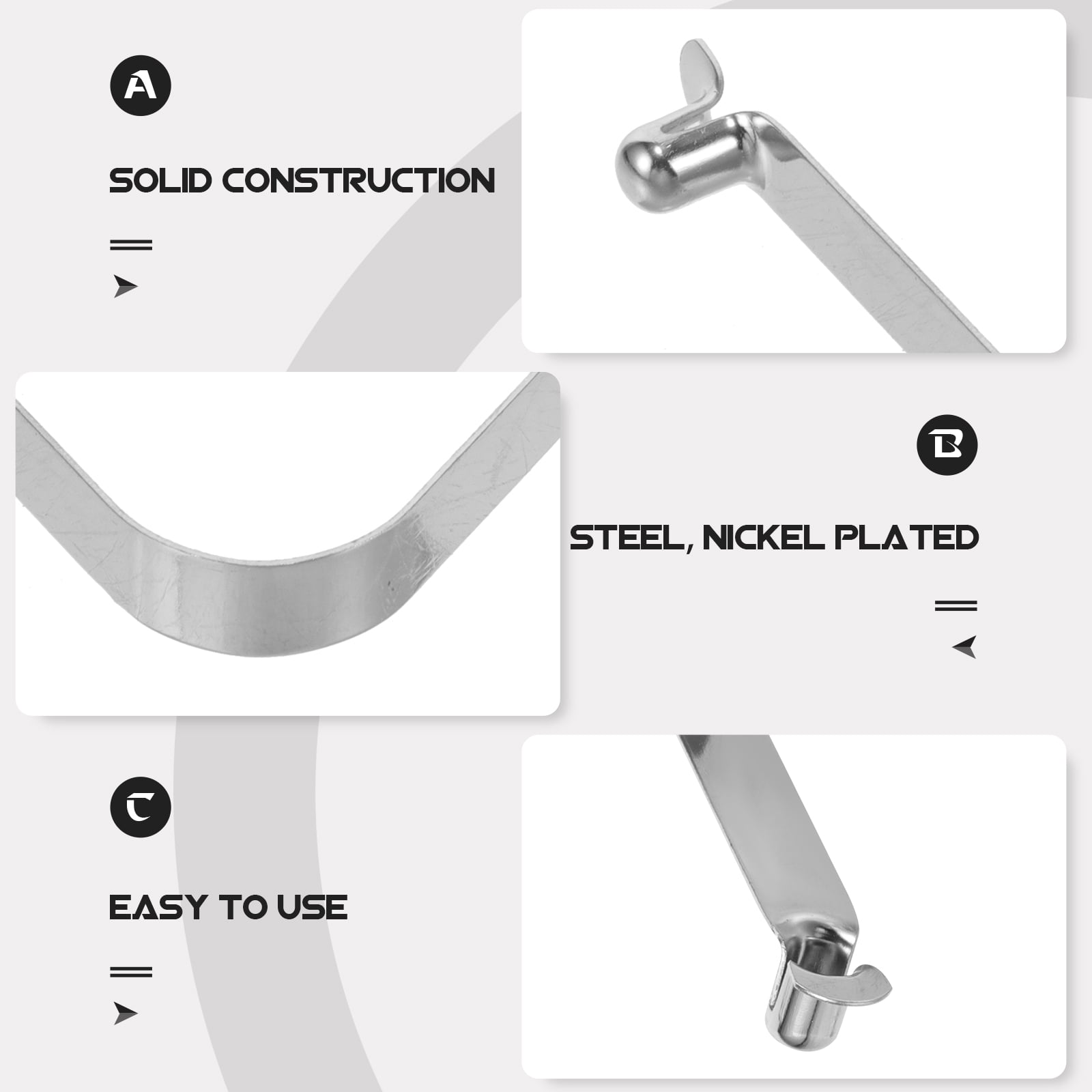 DIAEDGE 10pcs Snap Clip Kayak Paddle Spring Snap Clip Pole Push Button ...