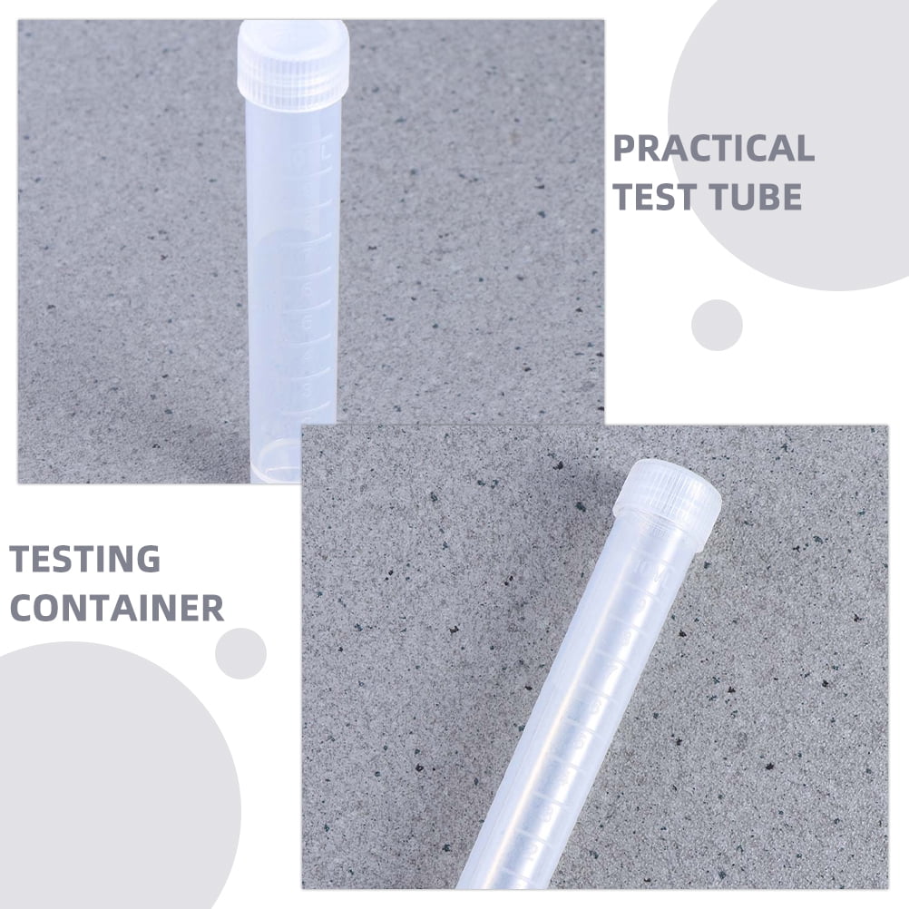 DIAEDGE 10pcs Test Tube Cryotube Plastic Testing Container 10ml Scaled ...